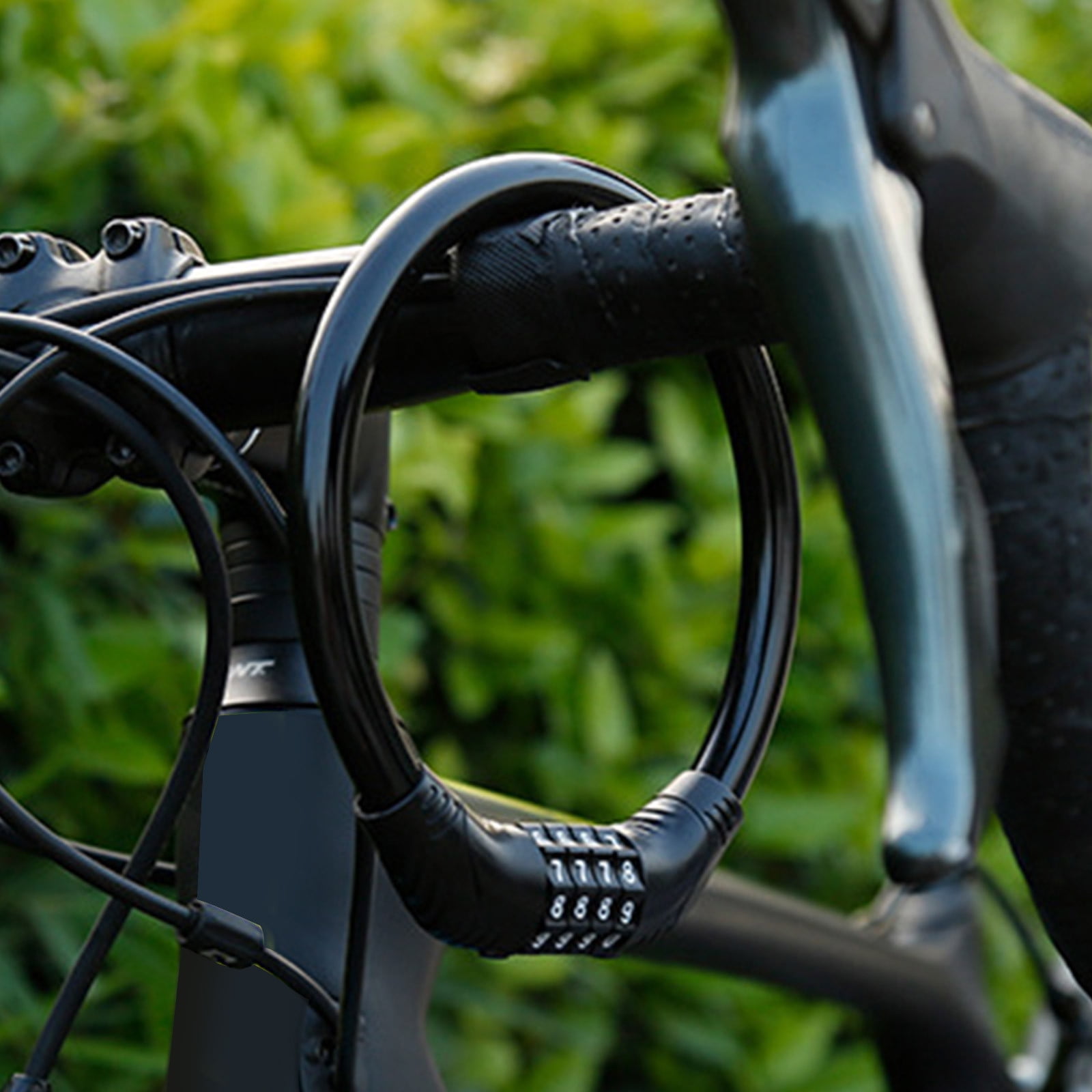 Giunmcul 4 Digit Combination Lock Password Bike Lock Security Cable ...