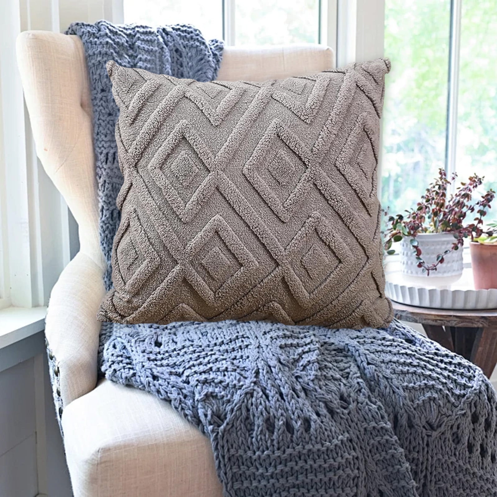 Giunmcul up to 45% Off 19.69 Inches One Sided Pattern Pillow Cover ...