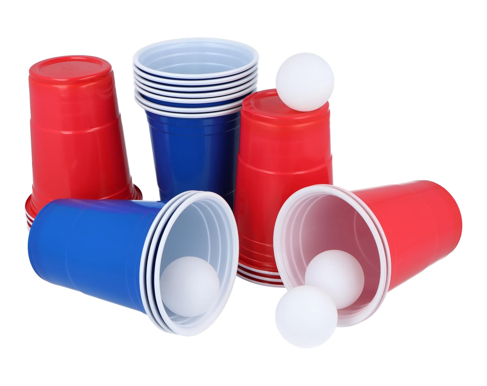 Giunmcul up to 45% Off Beer Game Set 24-Piece Set 16oz Blue and Red ...