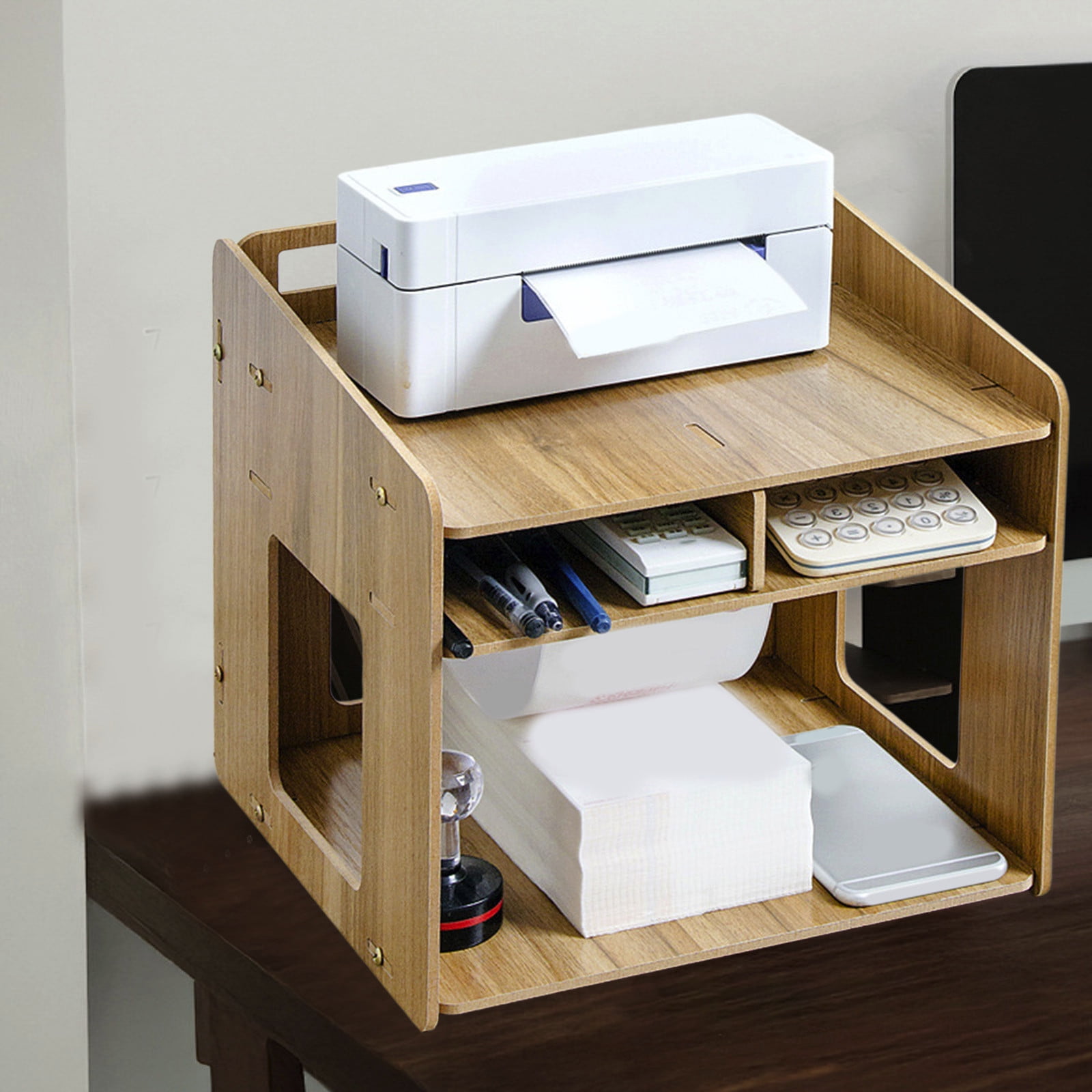 Giunmcul 50% Off Clear Desktop Organizer Cabinet Wood Desk Storage ...