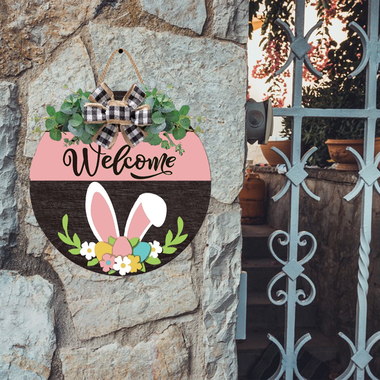 Giunmcul 50% Off Clear Easter Indoor Outdoor Decorative Hanging Sign ...