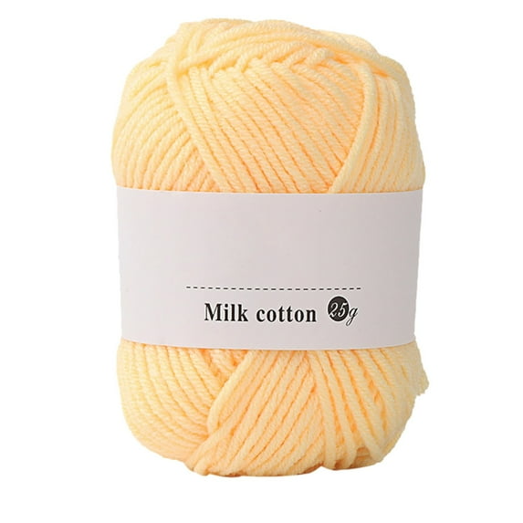 Giunmcul Crochet Milk Cotton Yarn Durable Lightweight 25g Ball Colorful ...