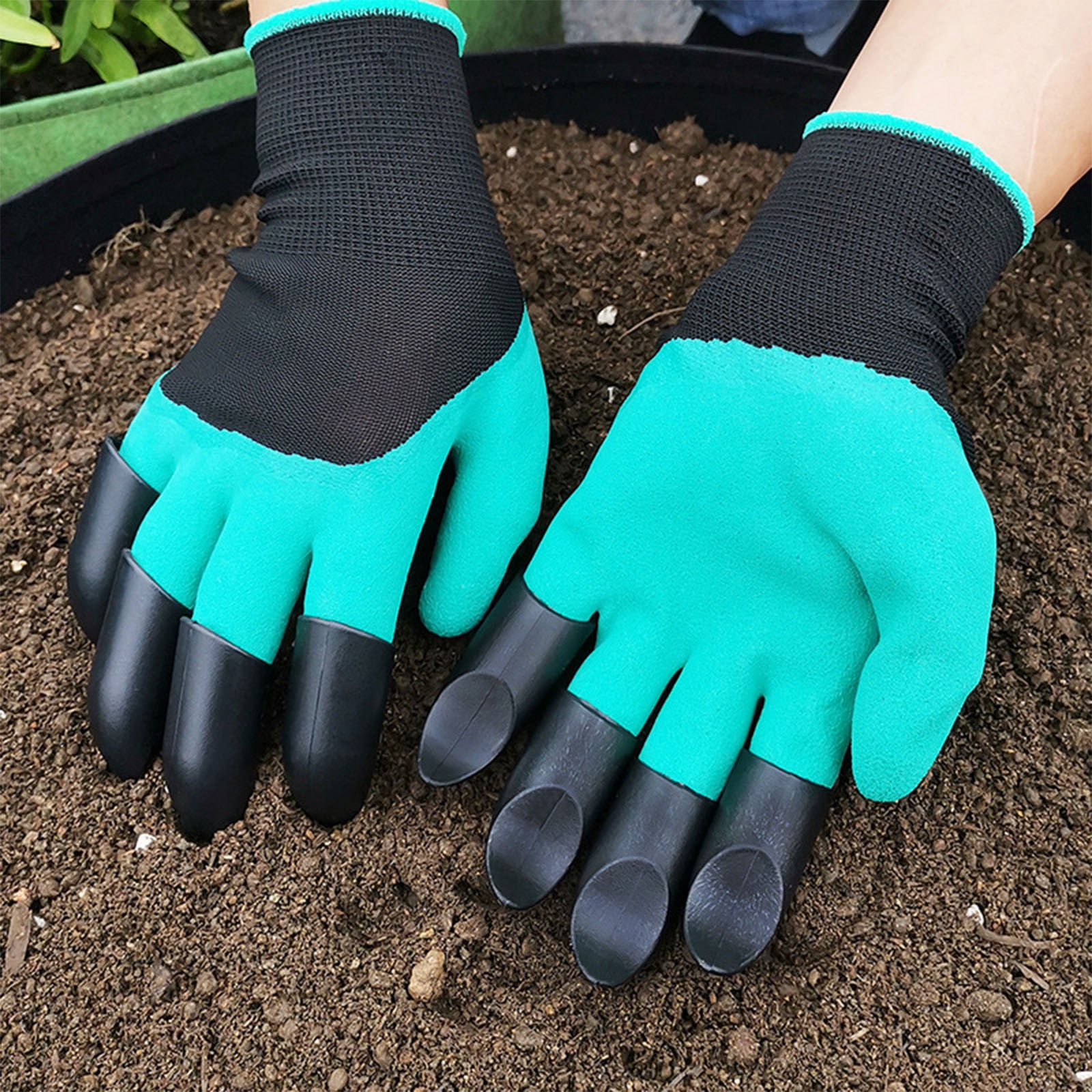Giunmcul Gardening Gloves with Claws 2-Pack ABS Plastic Tips for ...