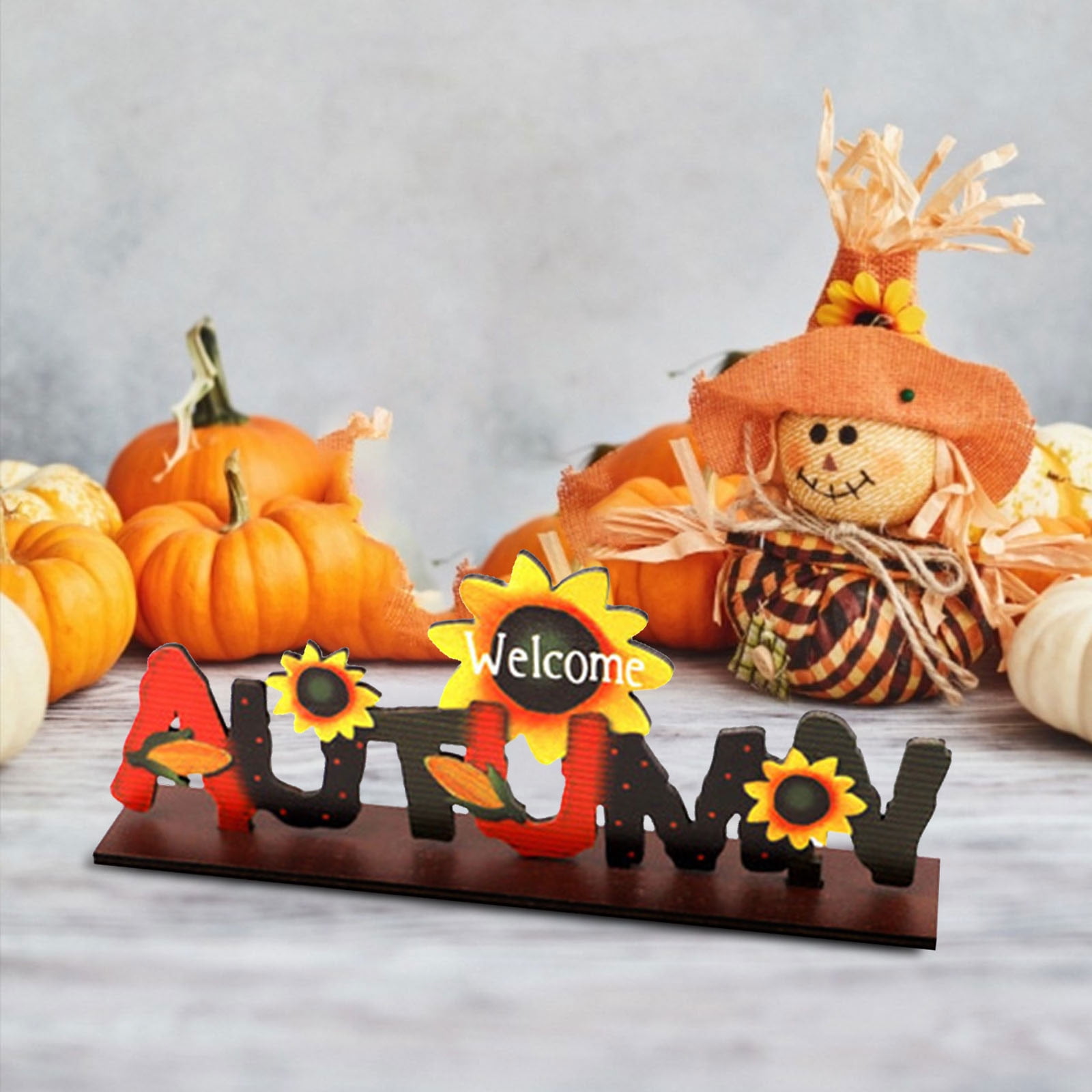 Giunmcul Holiday Gift Finder Wooden Ornaments Pumpkin Scarecrow Owl ...