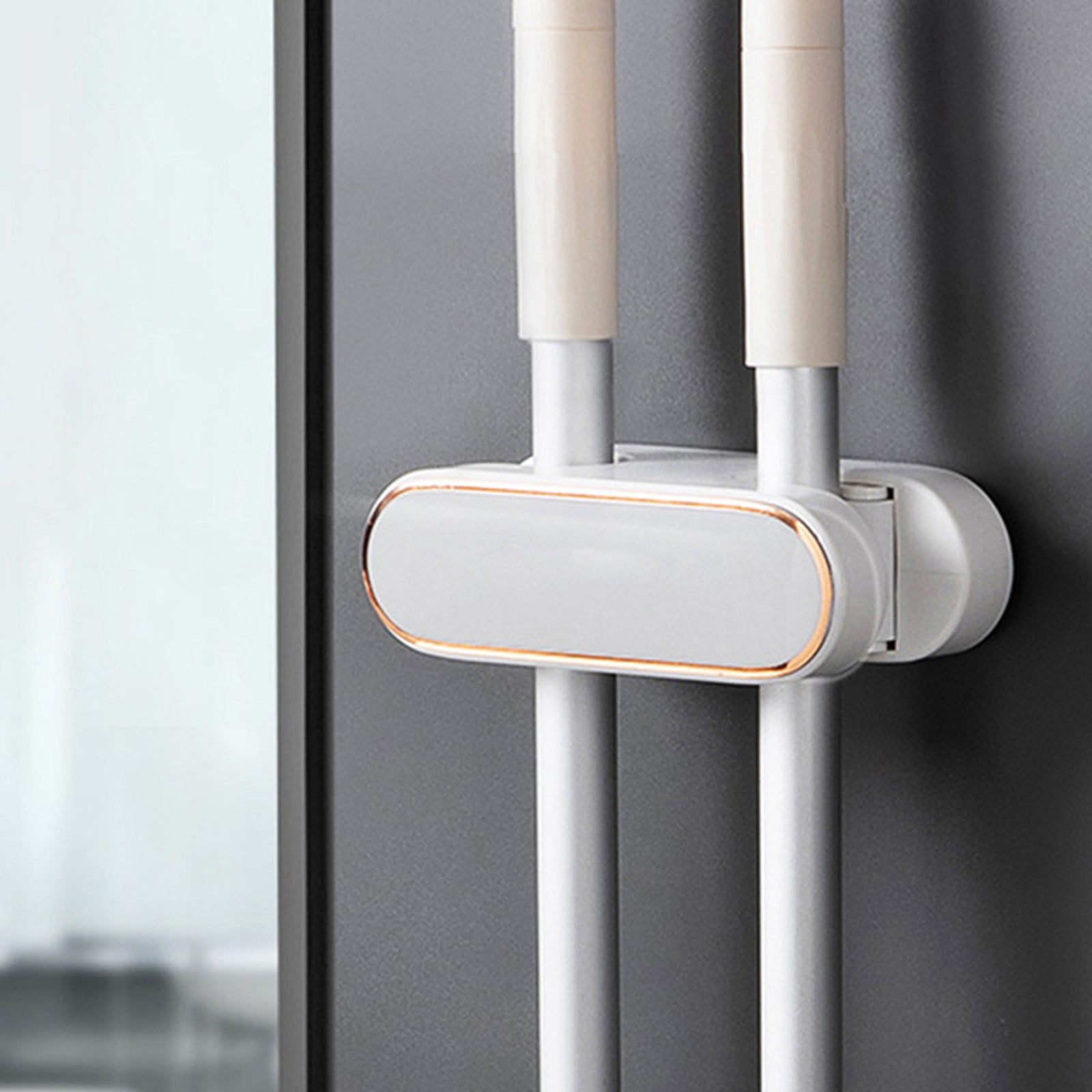 Giunmcul Holiday Saving No Punching Hanging Mop Clip Bathroom Mop Hook ...