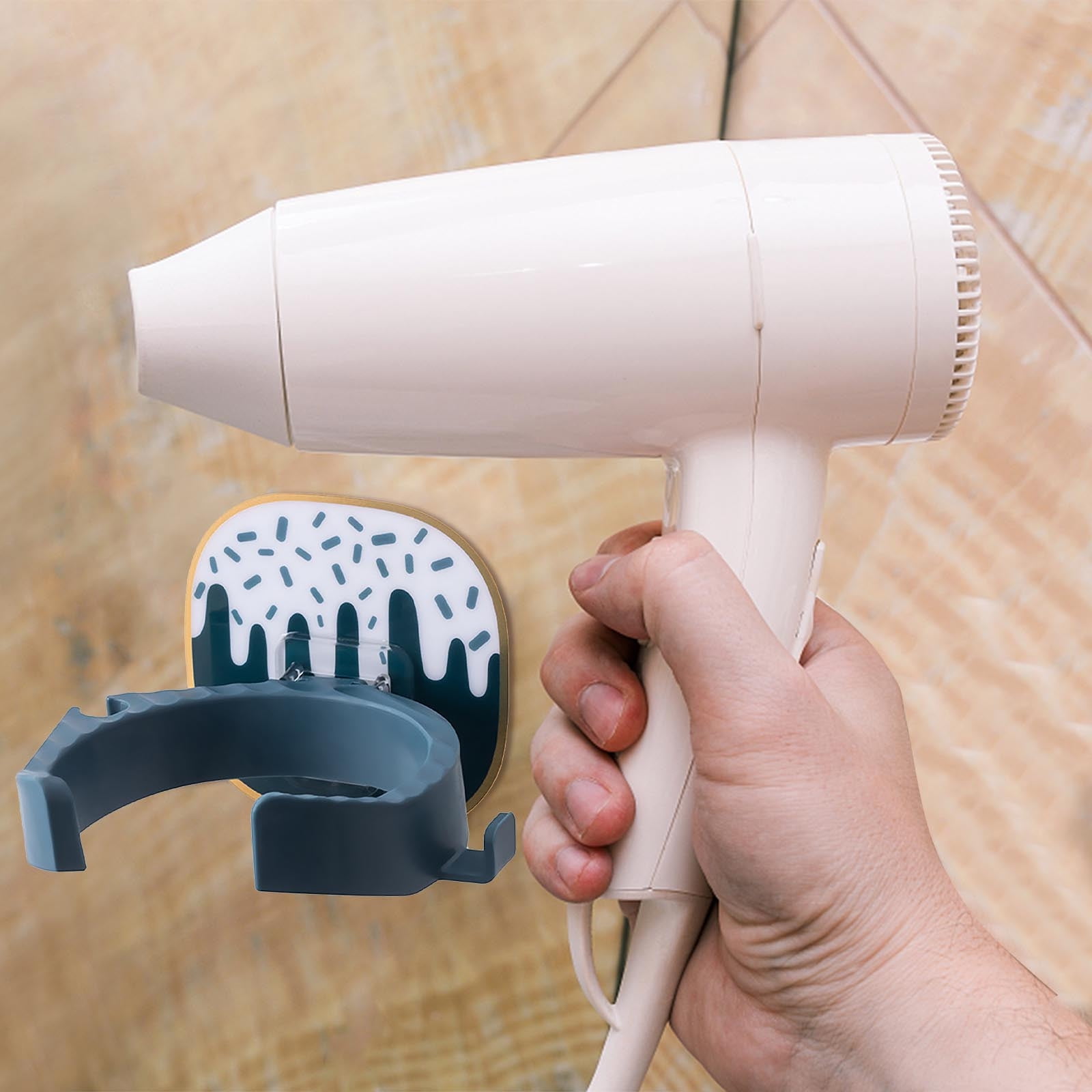 Giunmcul Holiday Saving Punch- Bathroom Hair Dryer Rack Rack Duct Shelf ...