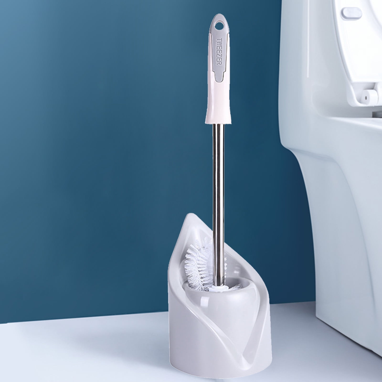 Giunmcul Modern Compact Long Handle Toilet Brush Cleaning Kit Quick ...