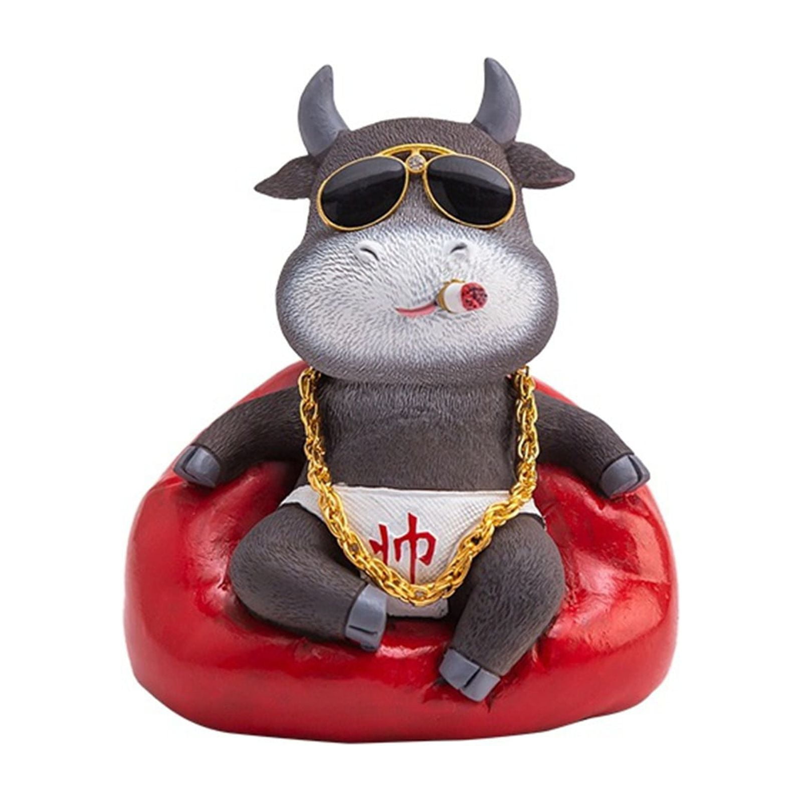 Giunmcul My Order Cute Cow Animals Miniature Figurines Crafts Ornament ...