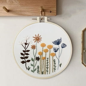 Lefiocky 4 Embroidery Kit for Beginners, Classic Embroidery Stitches ...