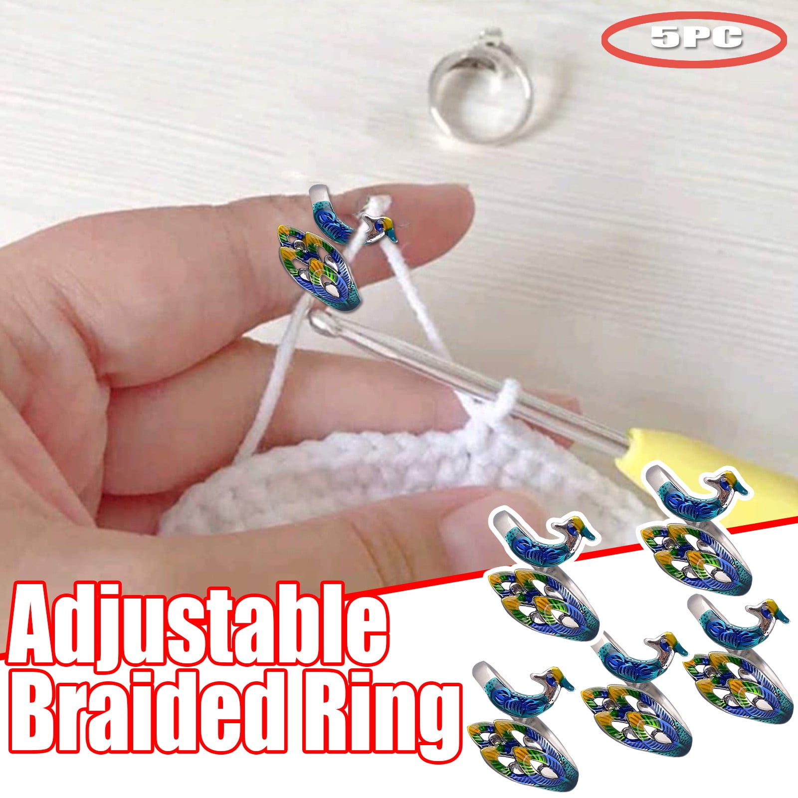 Giunmcul My Order Knitting Loop Crochet Loop Knitting Accessories Knitting Ring 5PC - Walmart.com