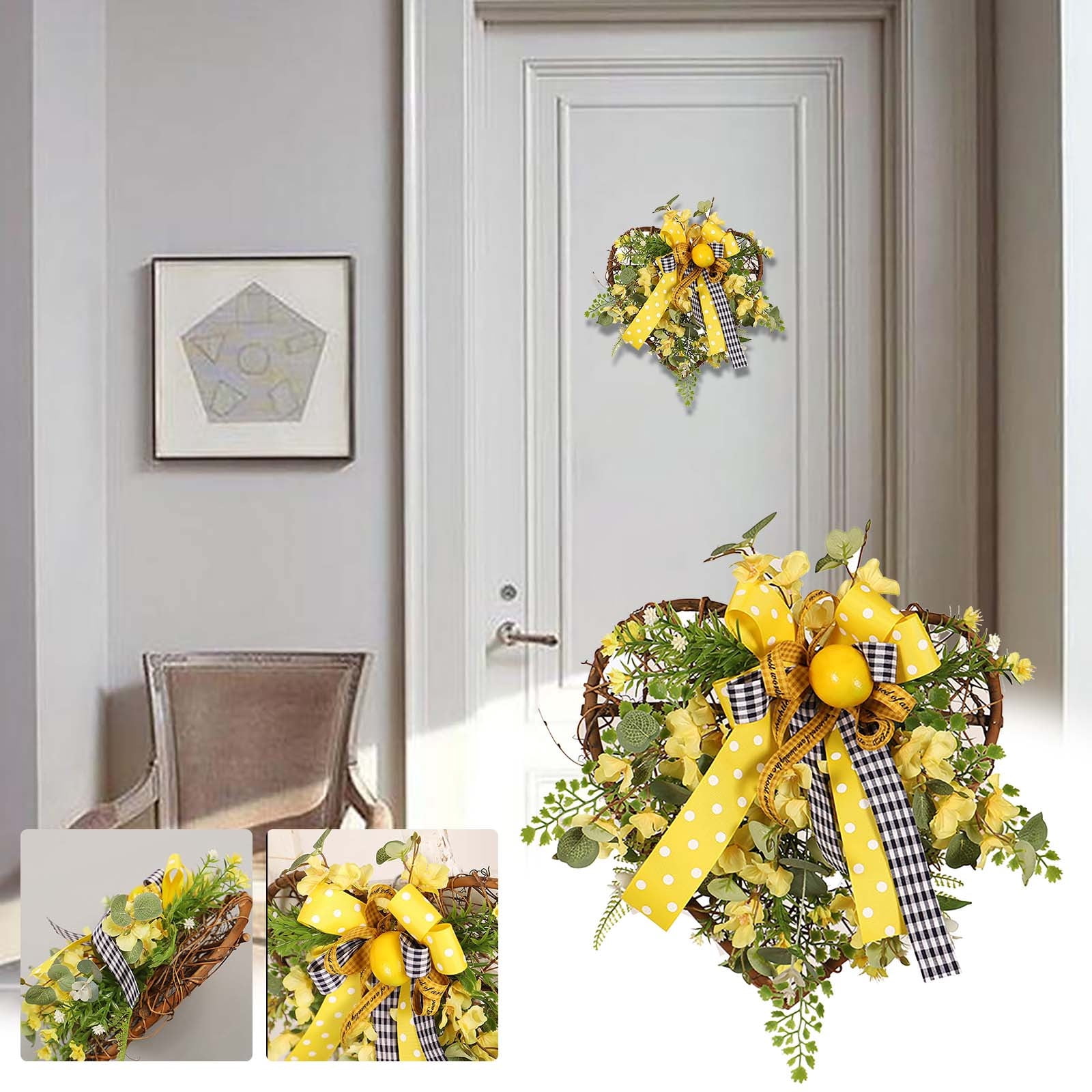 Giunmcul My Order Summer and Spring Flower Wreath Decoration Garden ...