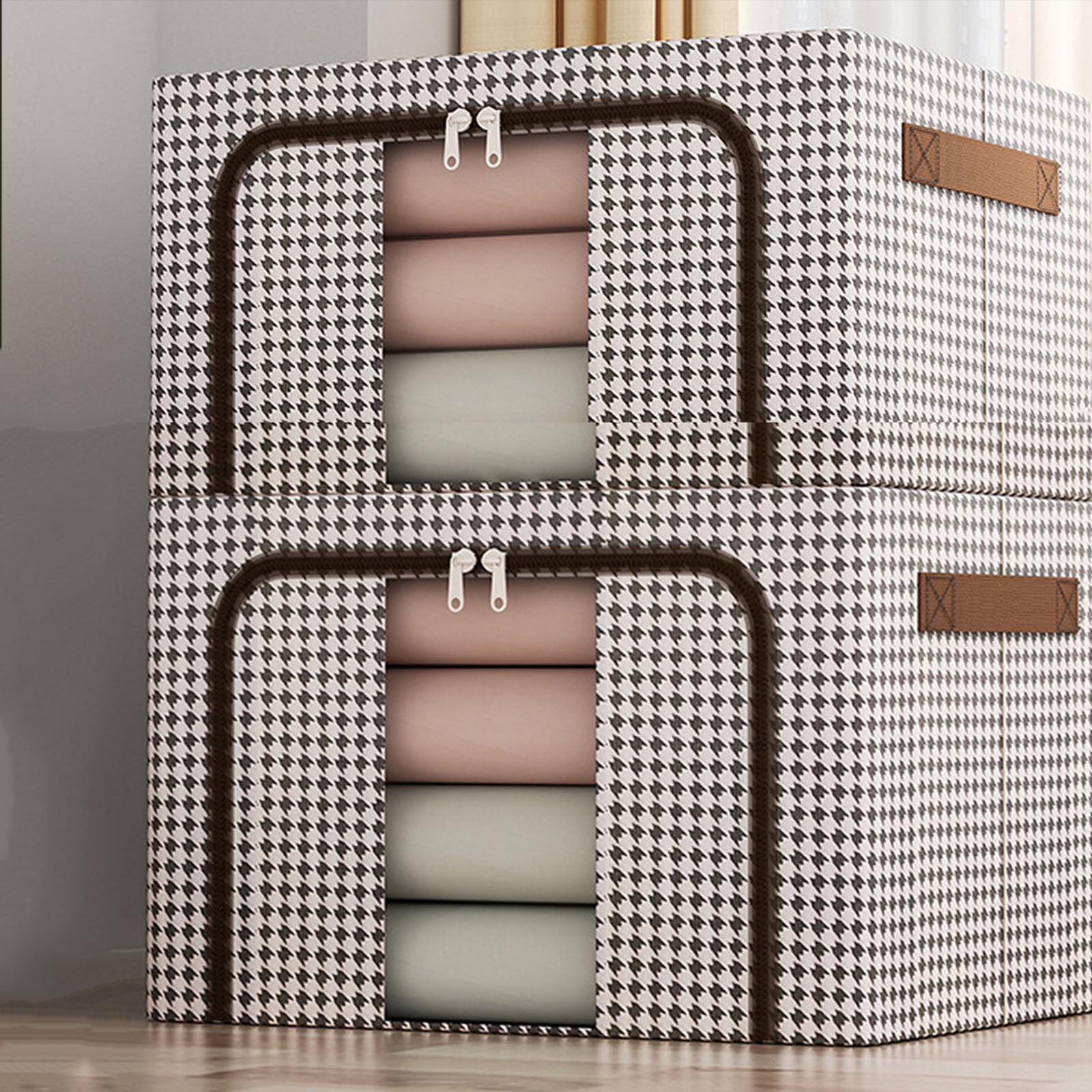 Giunmcul My Order Transparent Fabric, Clothing Storage Box, Steel Frame ...