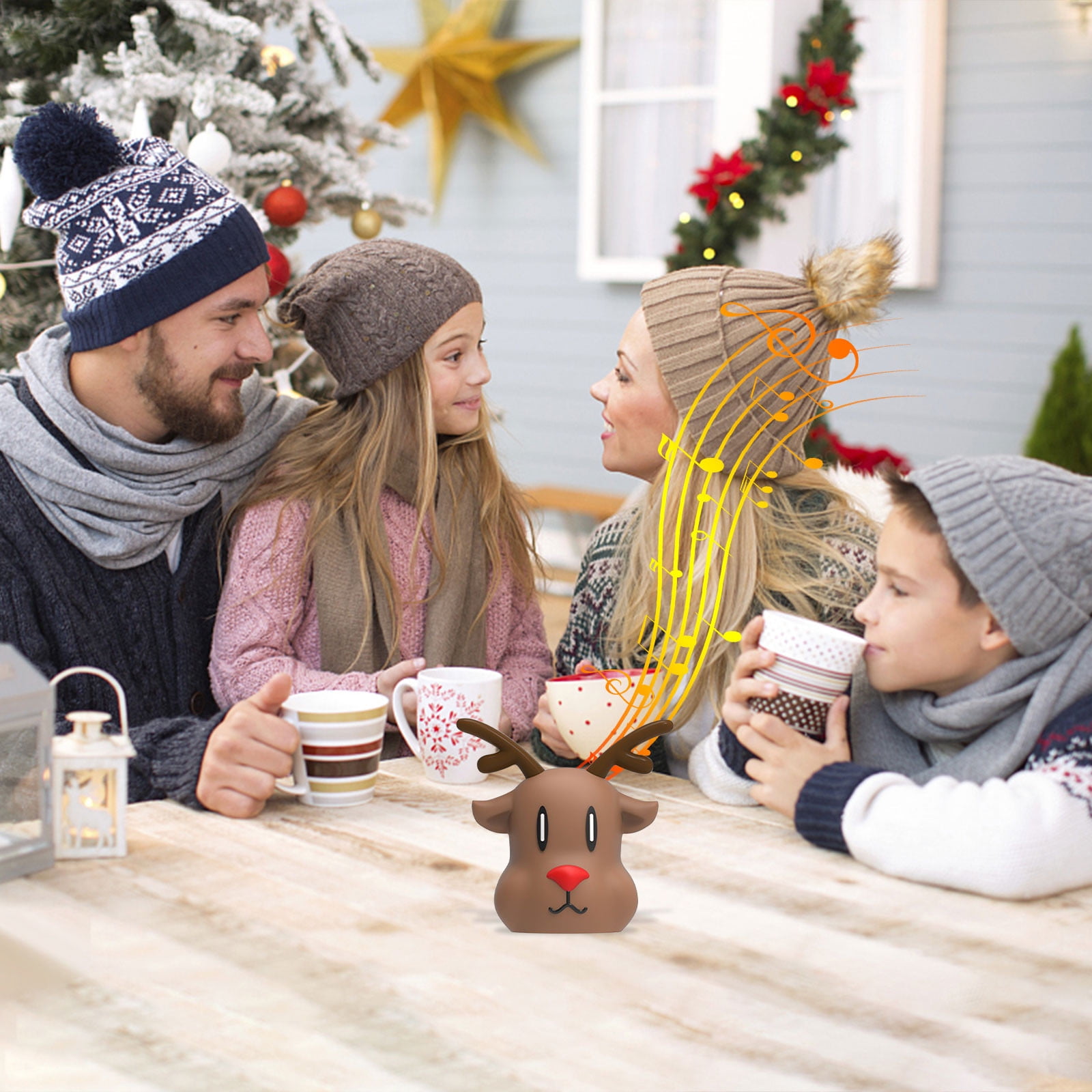 Giunmcul Online Shopping Mini Portable Christmas Bluetooth Speaker Cute ...