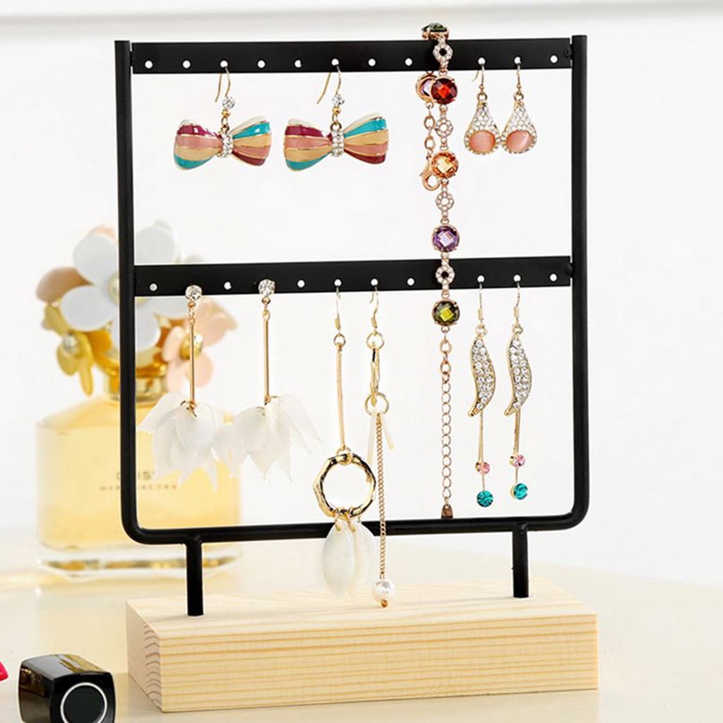 Giunmcul Online Shopping Wood Base Metal Jewelry Display Stand Dangle ...