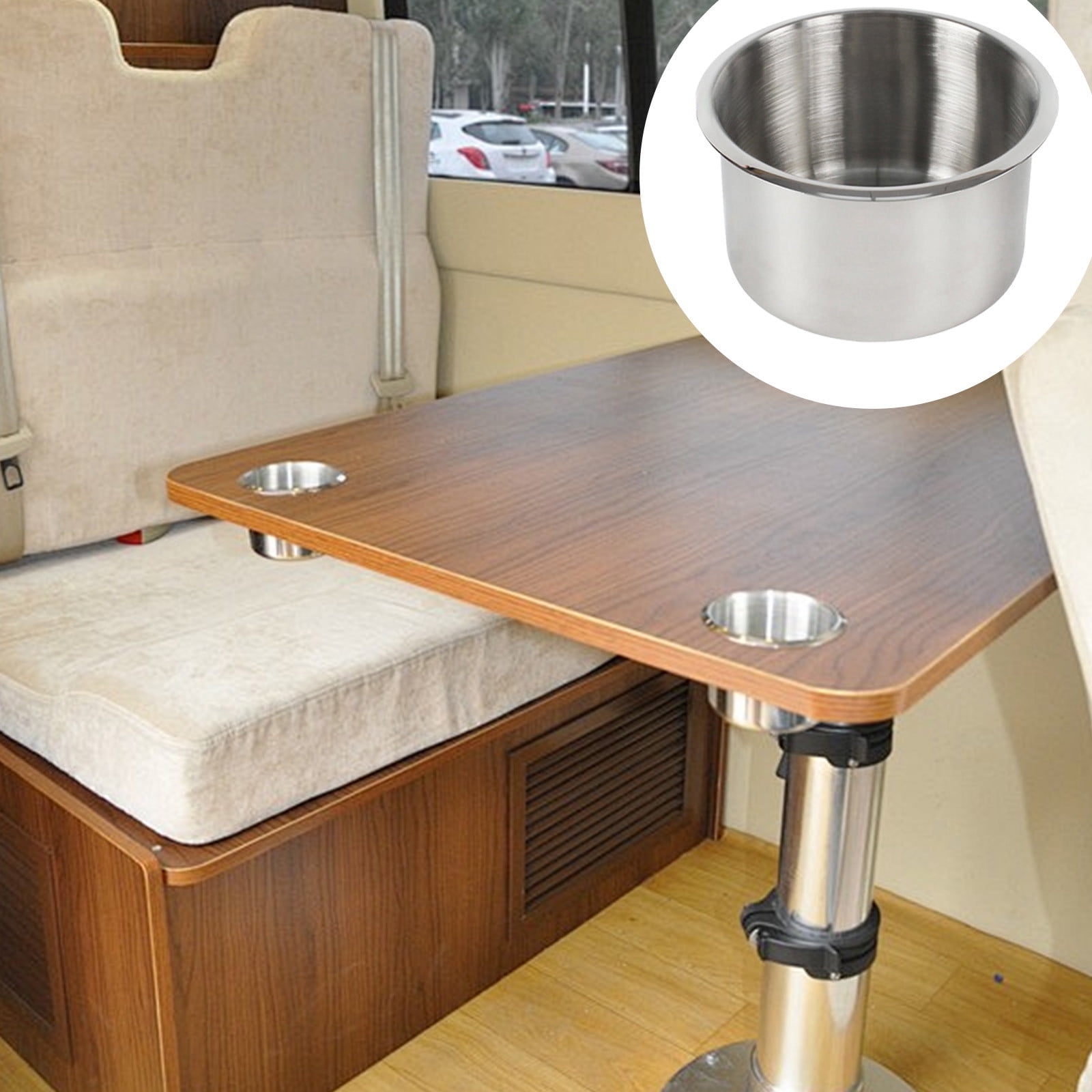 Giunmcul RV Cup Holder Stainless Steel Folding Drink Holder For Car ...