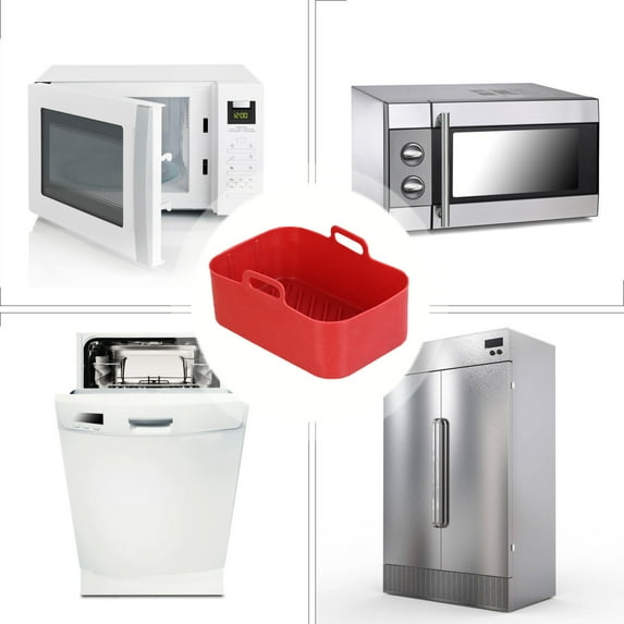 Giunmcul Reusable Silicone Air Fryer Basket Liner Nonstick Heat ...