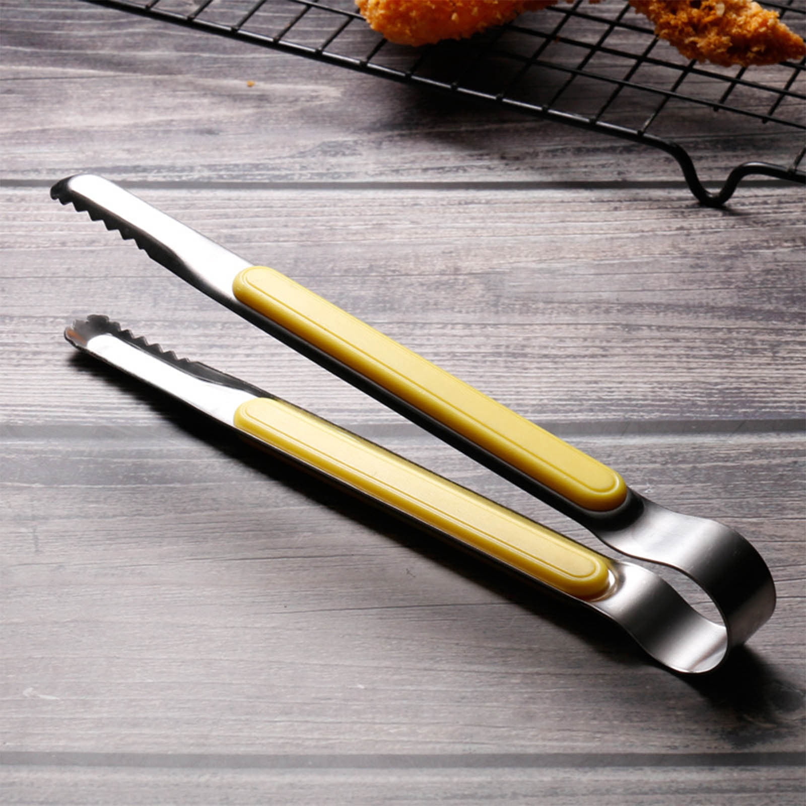 Giunmcul Stainless Steel BBQ Food Clamp 25.5 cm Heavy Duty Grill Tong ...