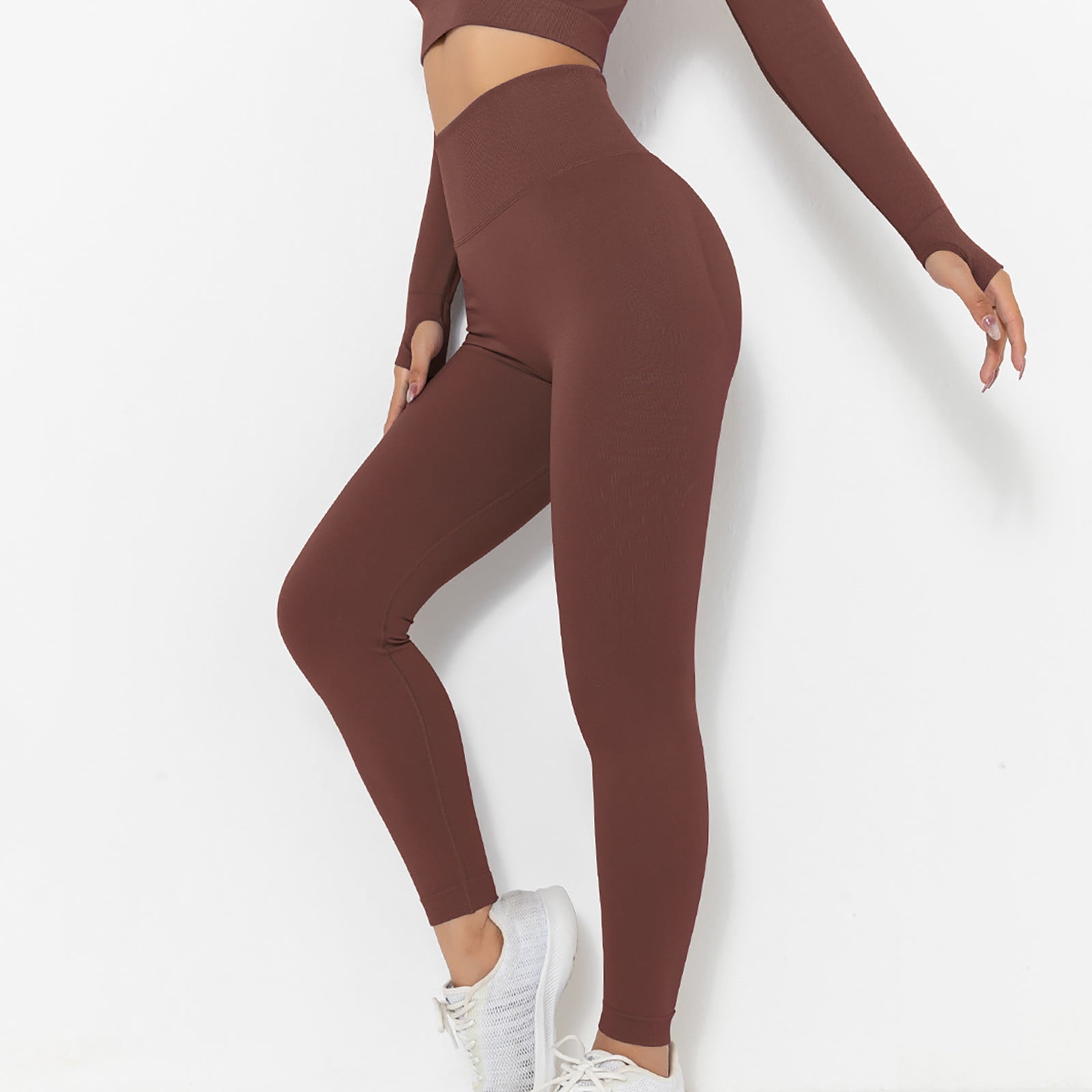 Giunmcul Summer Saving Sports Style Solid Color Leggings for Women High ...