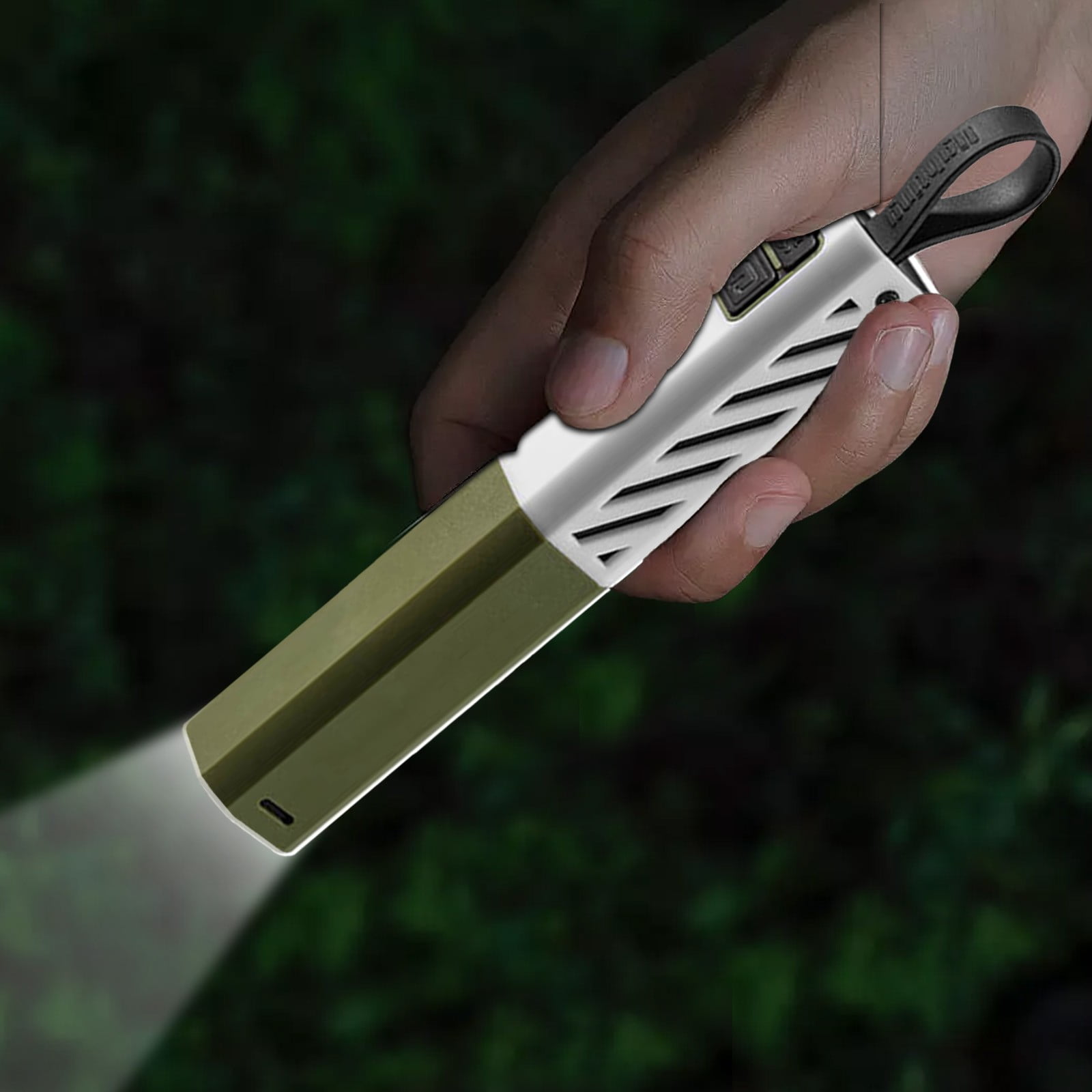 Giunmcul Summer Saving White Lasers Flashlight Rechargeable Outdoor Zoom Portable LED Flashlight ...