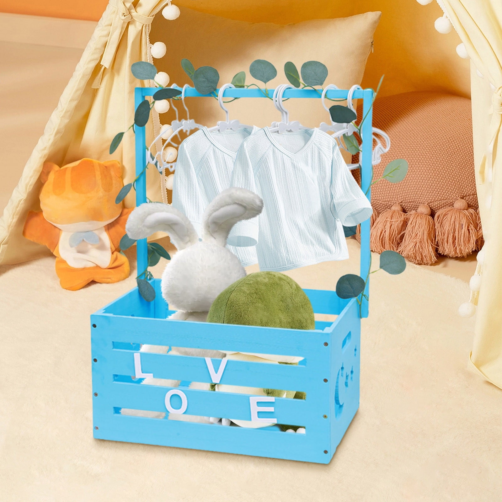 Giunmcul Today Discount Basket with Handle Wooden Shower Cupboard Practical Wooden Box for ...