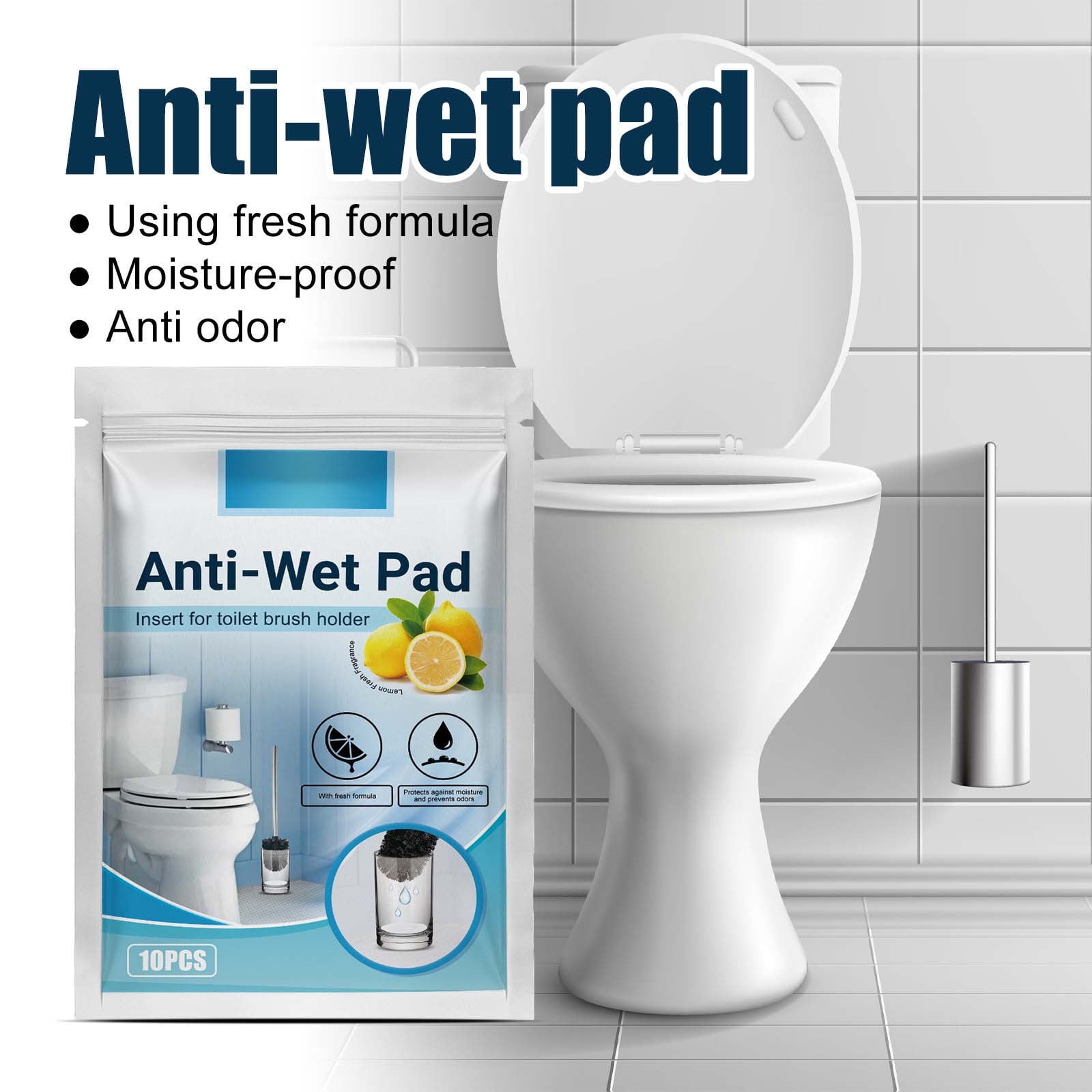 Giunmcul Toilet Brush Drip Pad Non-Woven Fabric Absorbent Mat 10 Pack 7 ...
