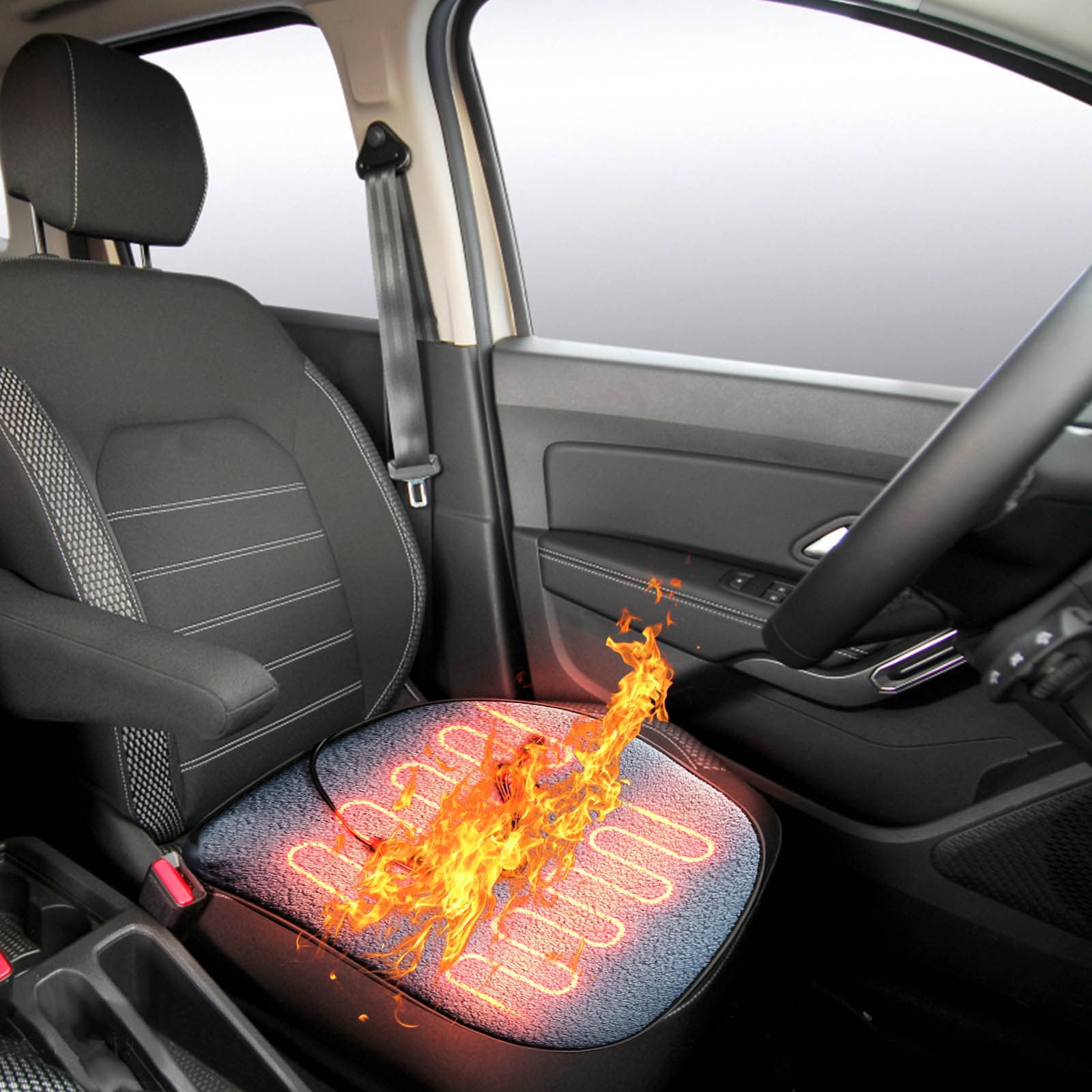 Giunmcul USB Heated Mini Seat Cushion for Cars and Home Portable Soft ...