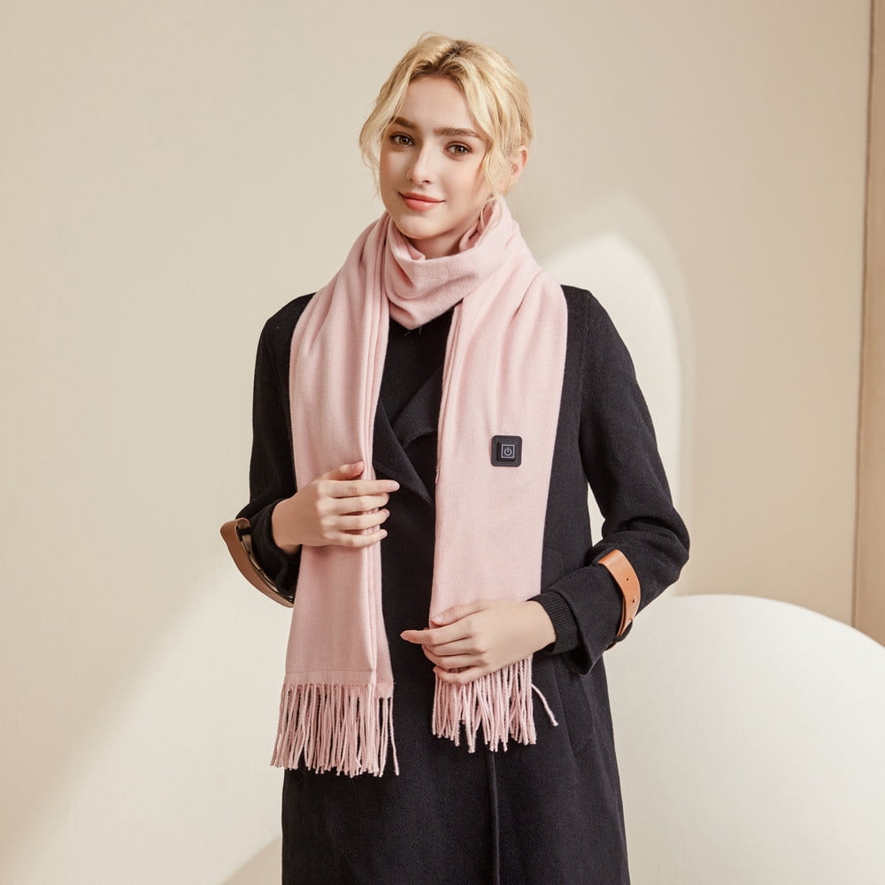 Giunmcul USB Heated Scarf for Women Neck Protection Winter Warming ...