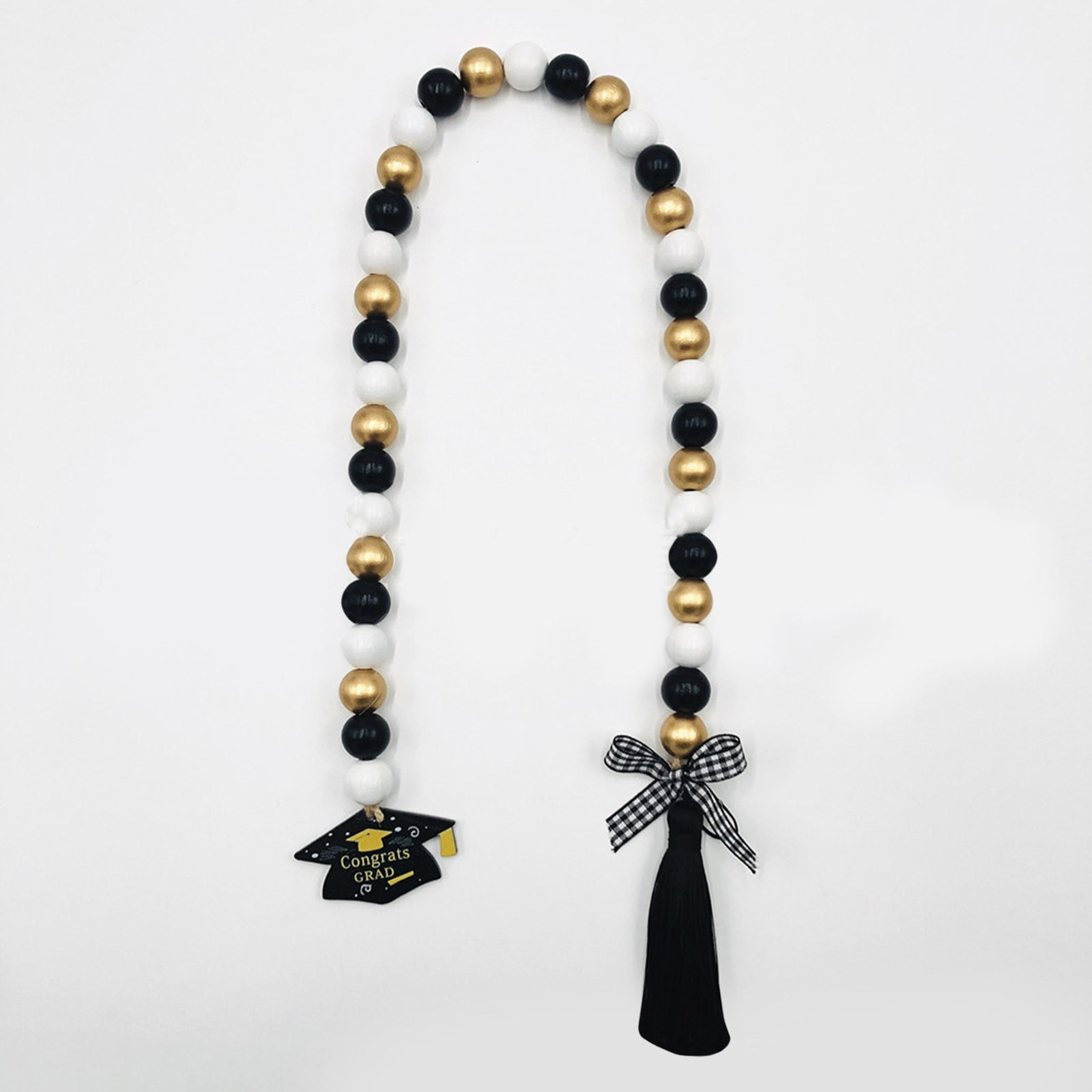 Giunmcul up to 45% Off Graduation Season Tassel Wood Bead String DIY ...