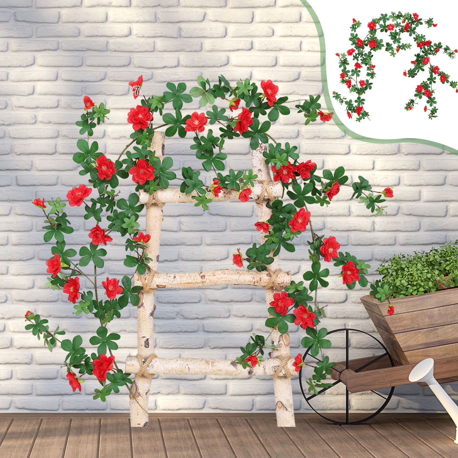 Giunmcul up to 65% Off Simulation Rose Vines Roses Vines Fake Flowers ...