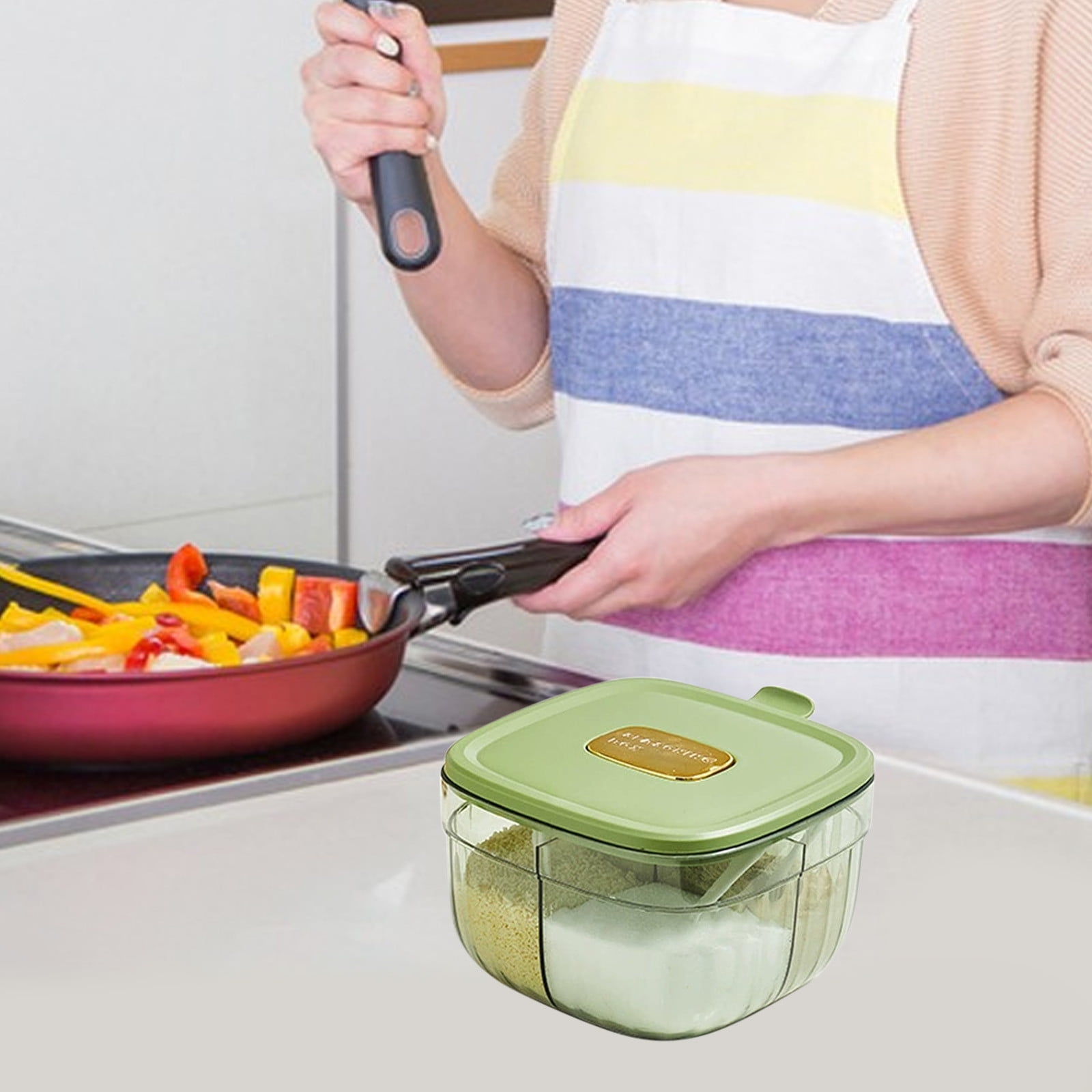 Giunmcul up to 65% Off Standing Lid Seasoning Jar Glass Shaker Kitchen ...