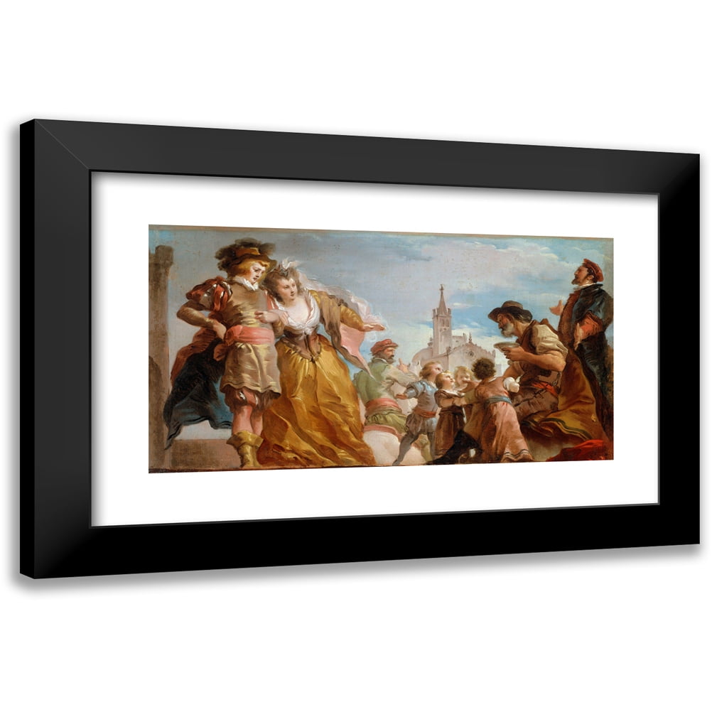 Giuseppe Cades 24x15 Black Modern Framed Museum Art Print Titled - The ...