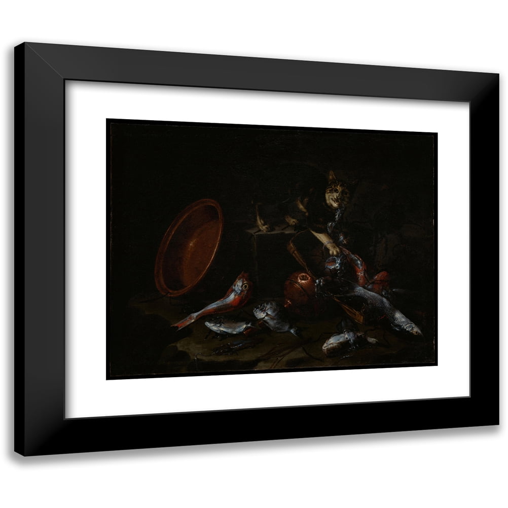 Giuseppe Recco 18x15 Black Modern Framed Museum Art Print Titled - A ...