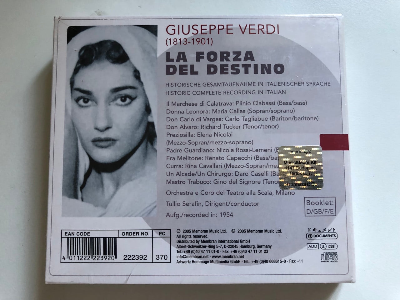 Giuseppe Verdi: Maria Callas – La Forza Del Destino (Historic Complete ...