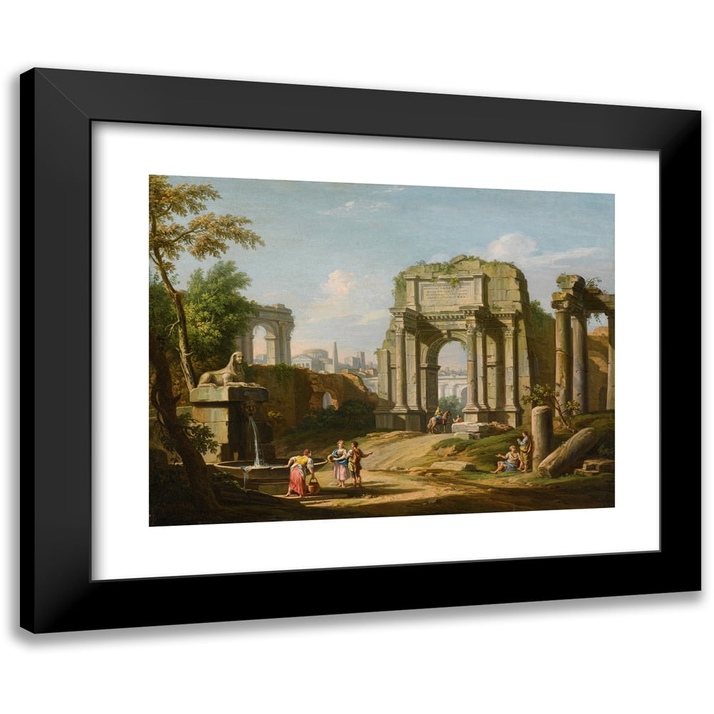 Giuseppe Zocchi 14x12 Black Modern Framed Museum Art Print Titled ...