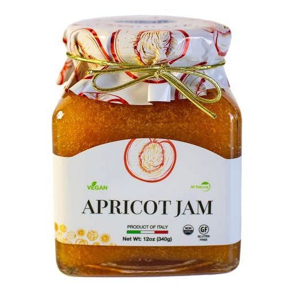 Giusto Sapore Gourmet Italian Apricot Jam, 55% Fruit, All Natural ...