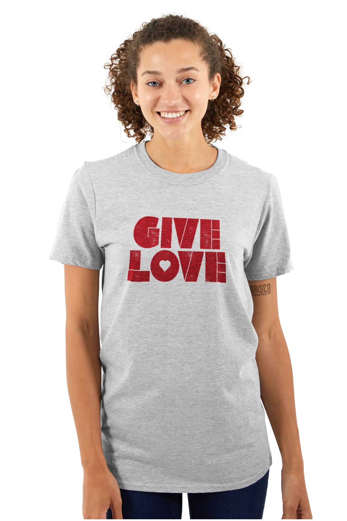 Give Love Heart Kindness Happiness Women Plus Size Graphic Tee Tees Brisco Brands 5X - Walmart.com