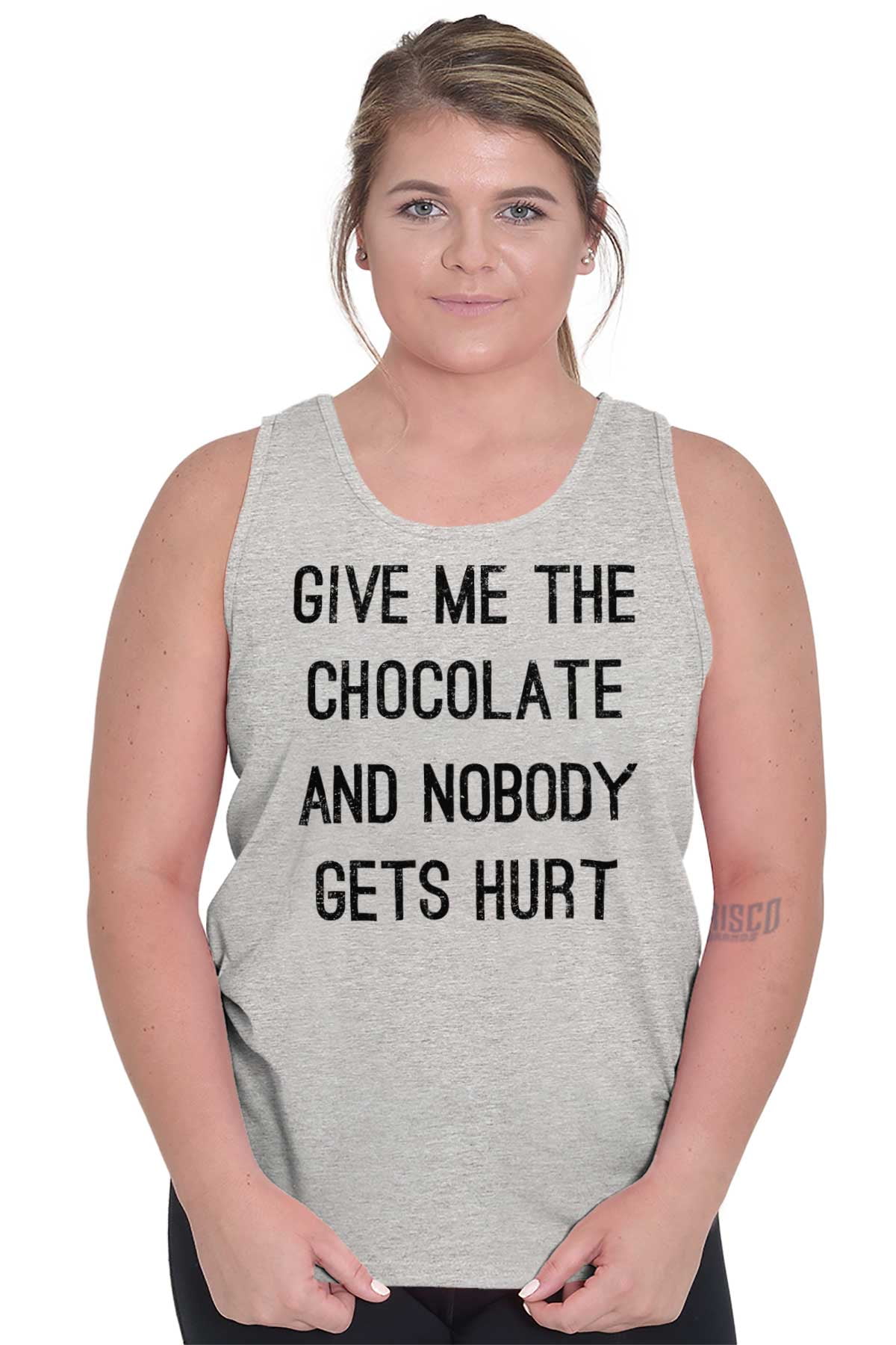 Give Me Chocolate Hurt Nobody Women Plus Size Tank Top Brisco Brands 2X ...