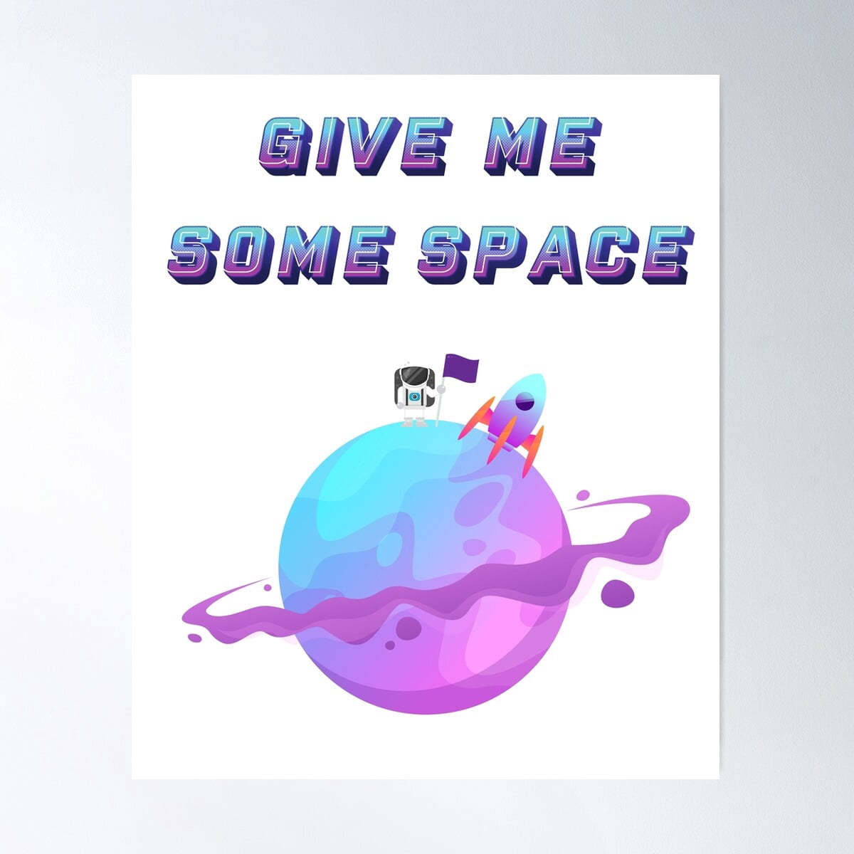 Give Me Some Space Poster Wall Art, Modern Wall Decor For Living Room ...