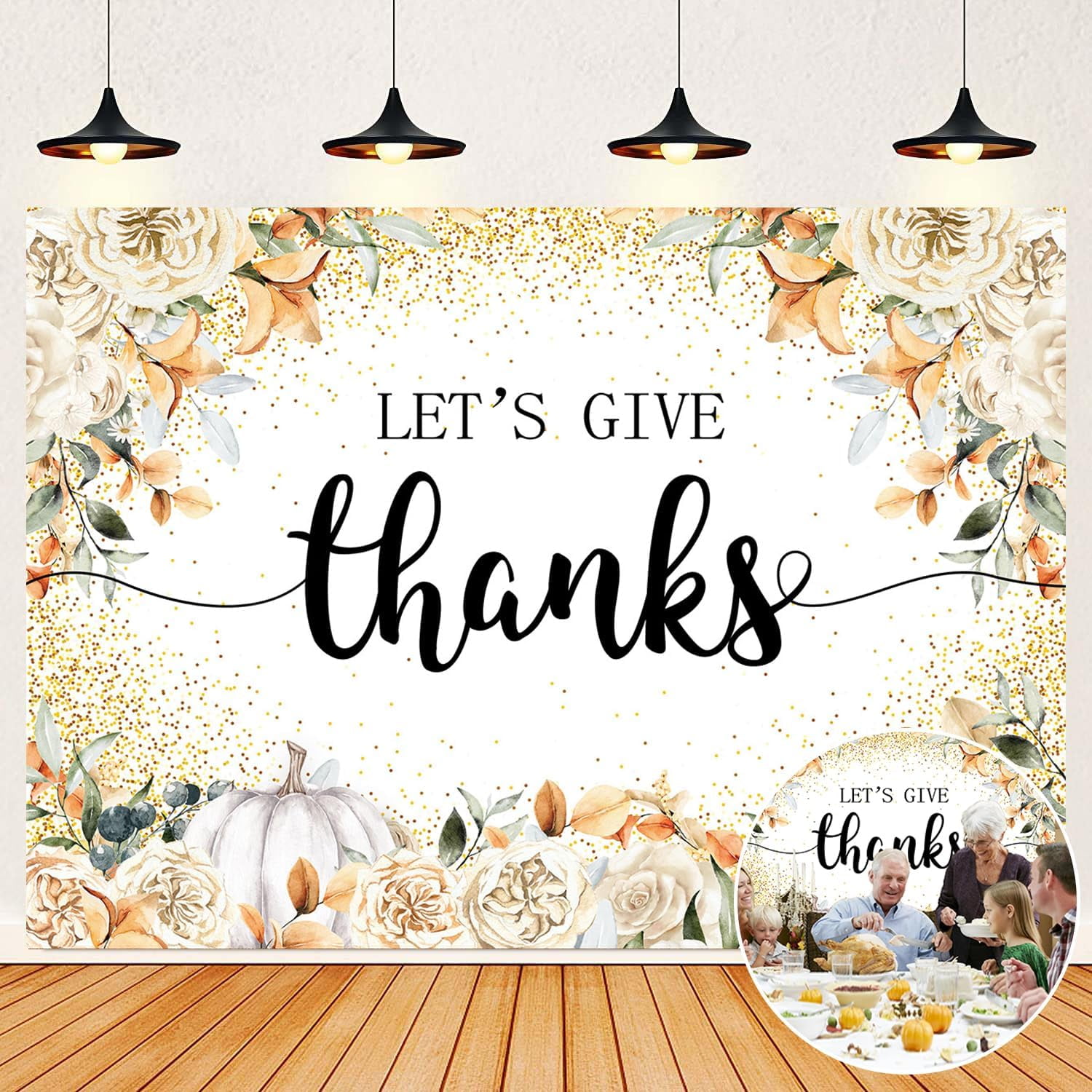 Give Thanks Backdrop Happy Thanksgiving Photography Background for Fall ...