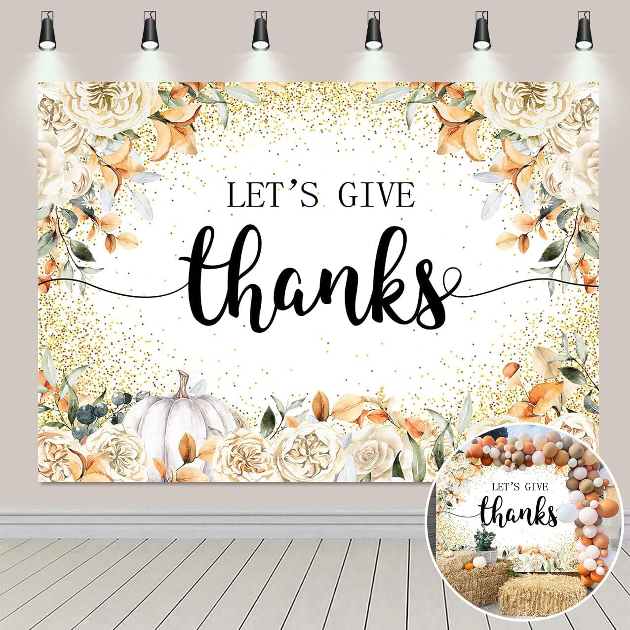 Give Thanks Backdrop Happy Thanksgiving Photography Background for Fall ...