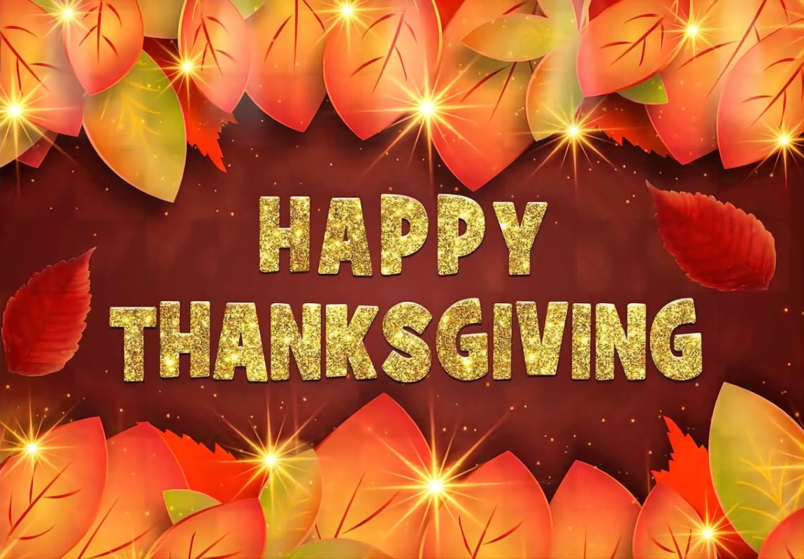 Give Thanks Banner Happy Thanksgiving Backdrop Happy Thanksgiving ...