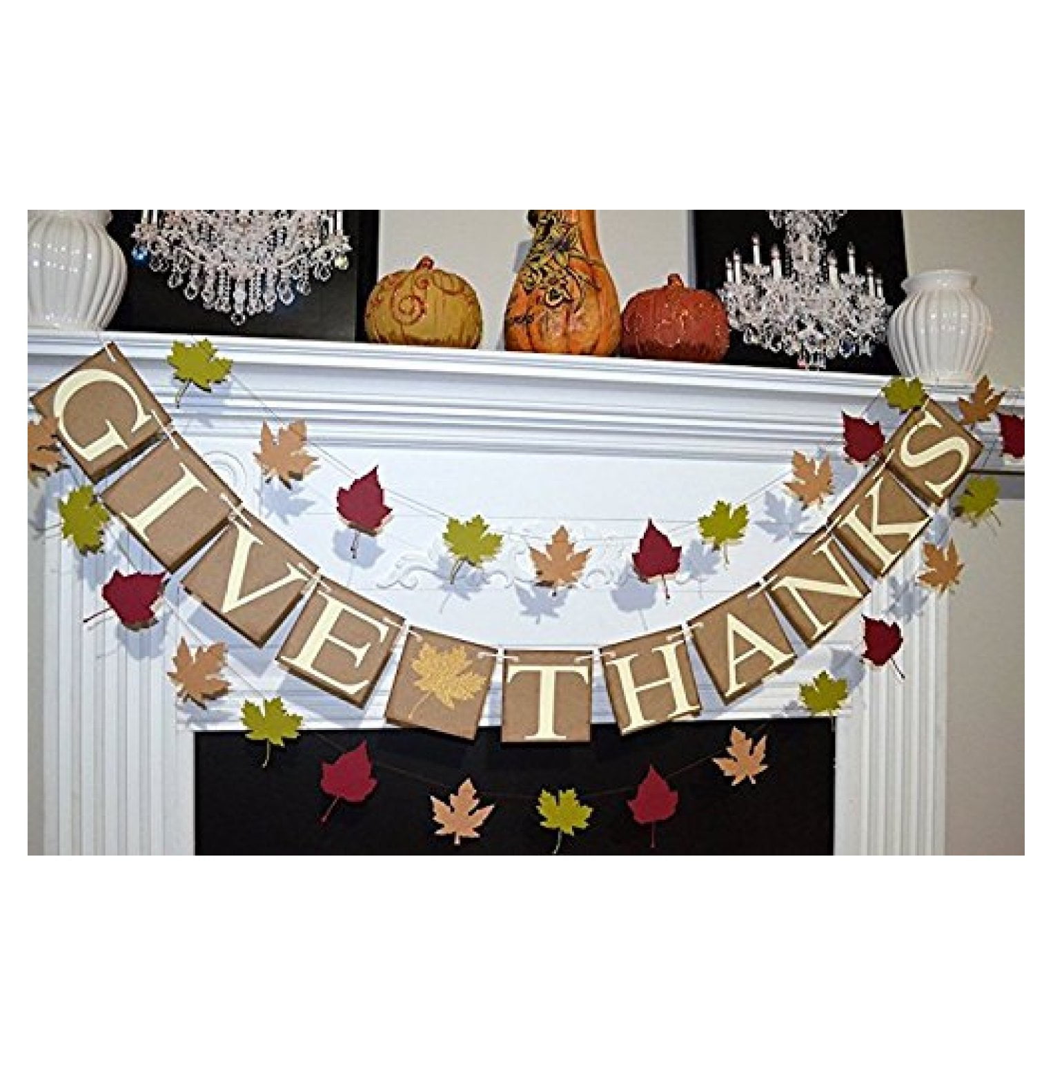Give Thanks Banner, Thanksgiving Banner, Thankful , Thanksgiving Decor ...