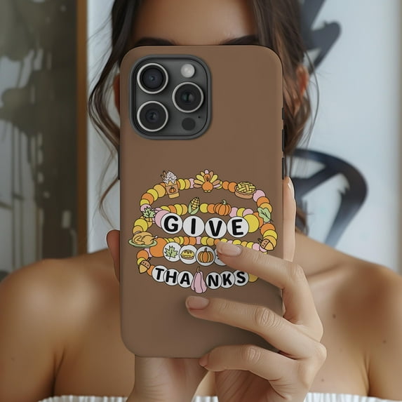 Give Thanks Fall Phone Case Cozy Pumpkin Autumn Gift with iPhone 17 to ...
