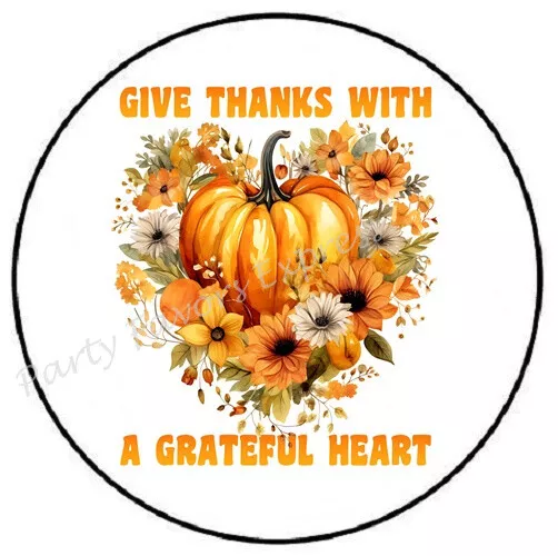 Give Thanks With A Grateful Heart Sticker Party Favors Sticker Envelope ...