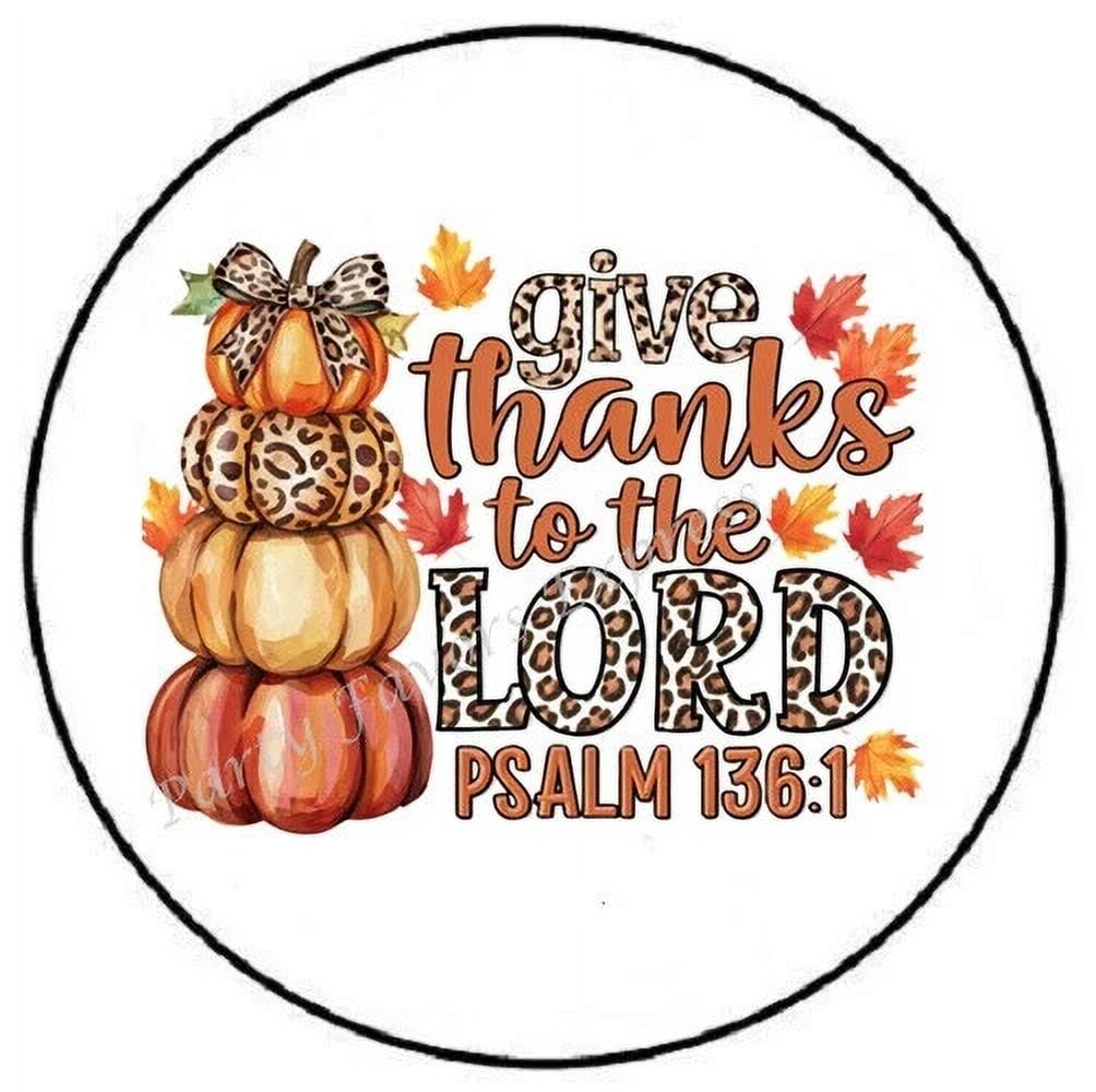 Give Thanks To The Lord Pumpkins Stickers Party Favors Phone Decal ...