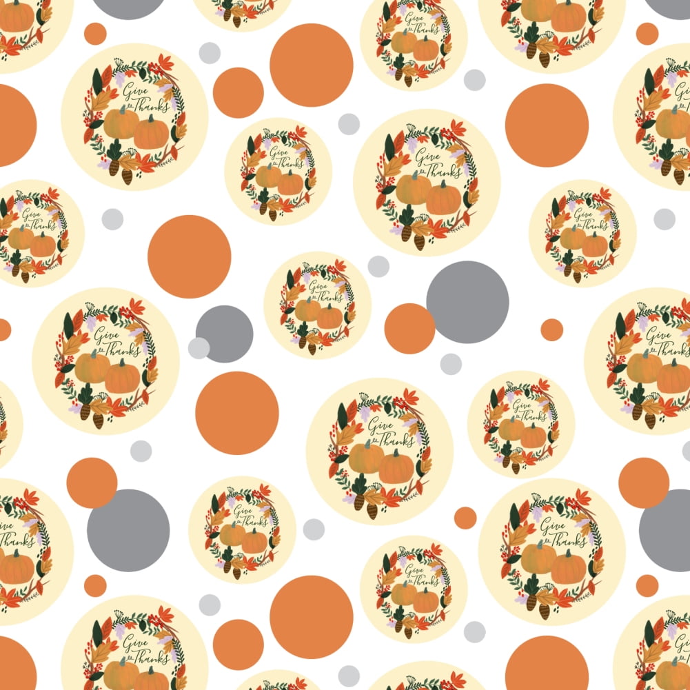 Give Thanks with Pumpkins Thanksgiving Premium Gift Wrap Wrapping Paper ...