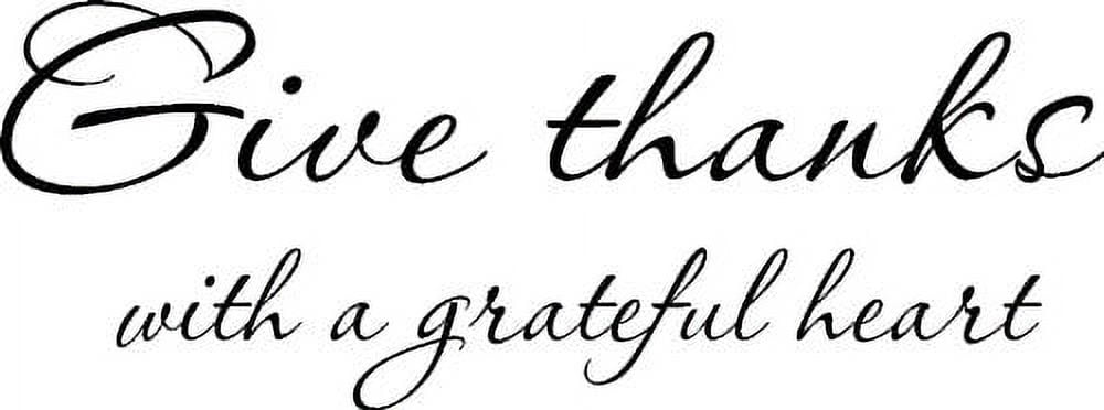 Give Thanks with a Grateful Heart, Innspirational Vinyl Wall Decal by ...