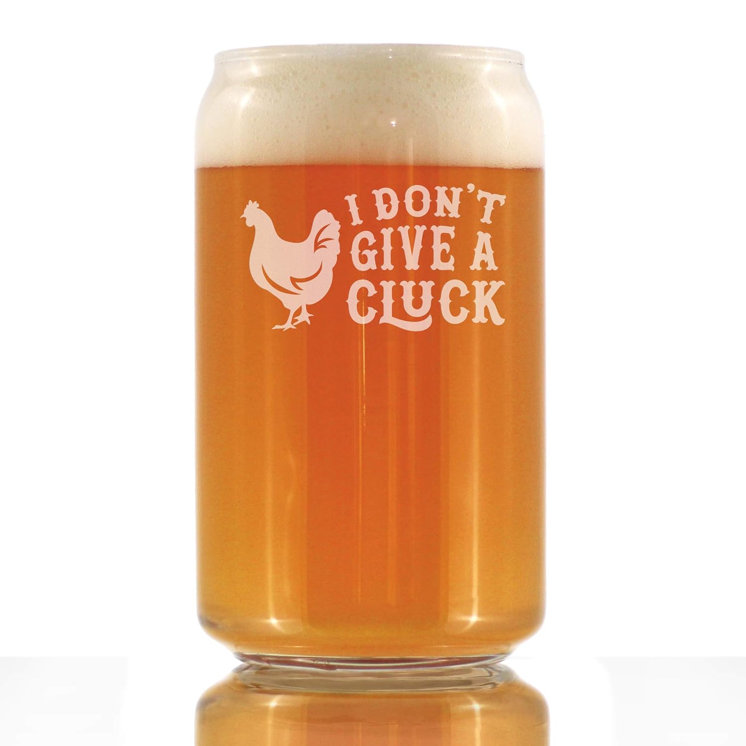 Give a Cluck - Can Pint Glass for - Funny Chicken Gifts for Men & Women ...