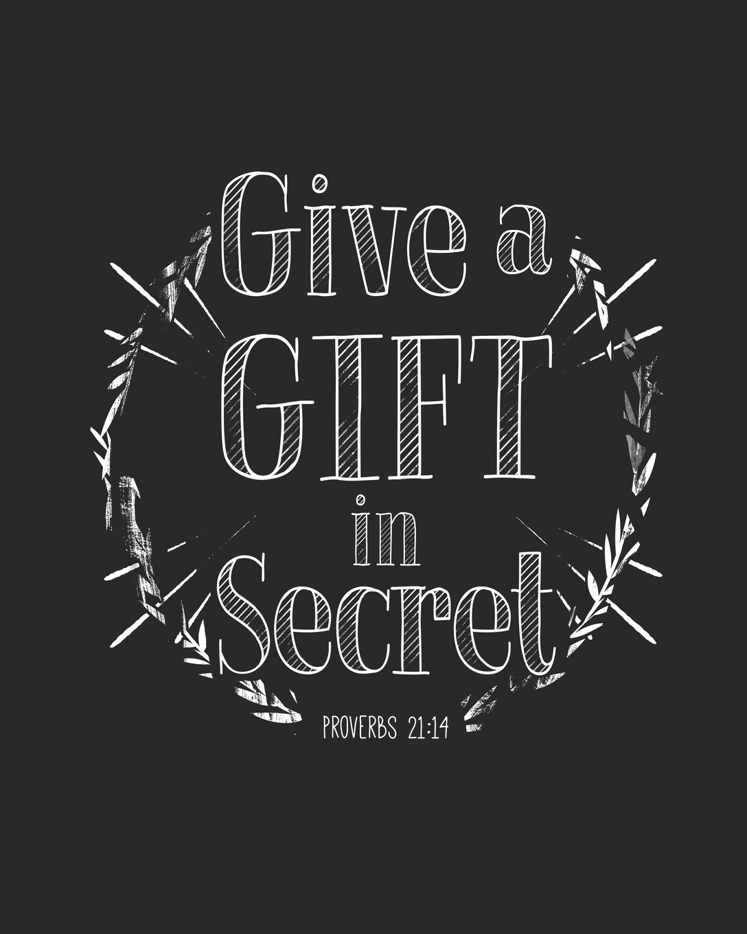 Give A T In Secret Proverbs 21 14 Daily Planner Notes