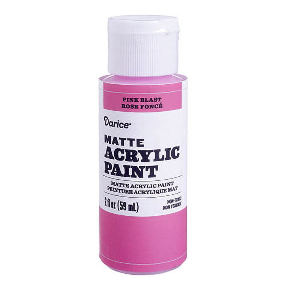 Darice Matte Pink Blast, 2 ounces Acrylic Paint - Walmart.com